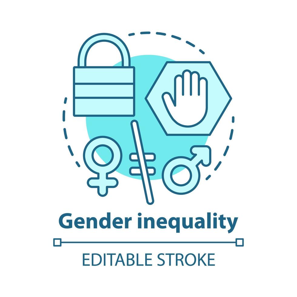 Gender Inequality Concept Icon Sex Discrimination Idea Thin Line
