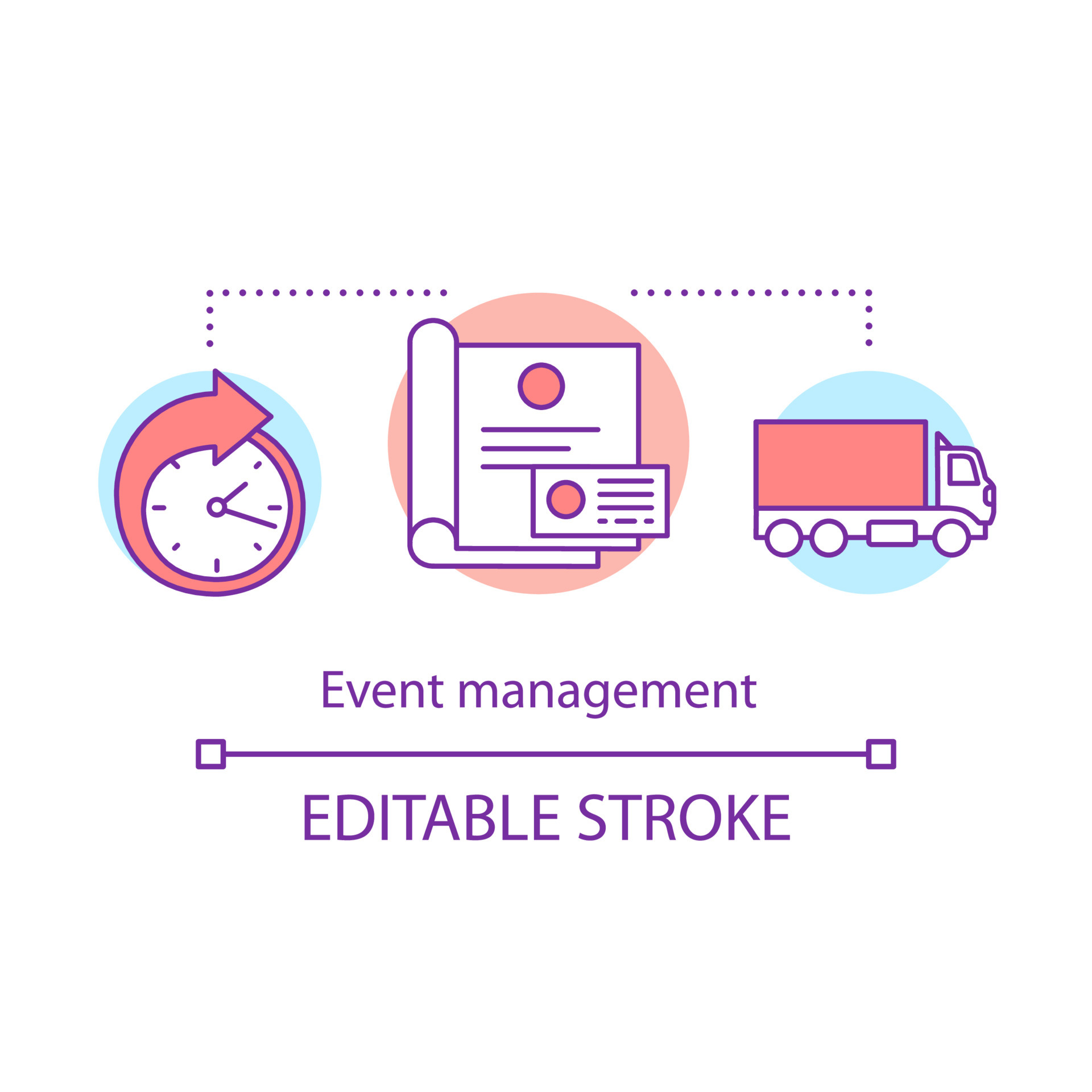 Event Management Concept Icon Organization Idea Thin Line Illustration Scheduling And