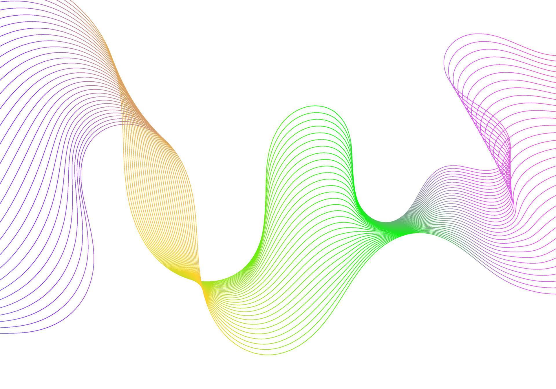 colorful spectrum background or dynamic flowing vector wave lines ...