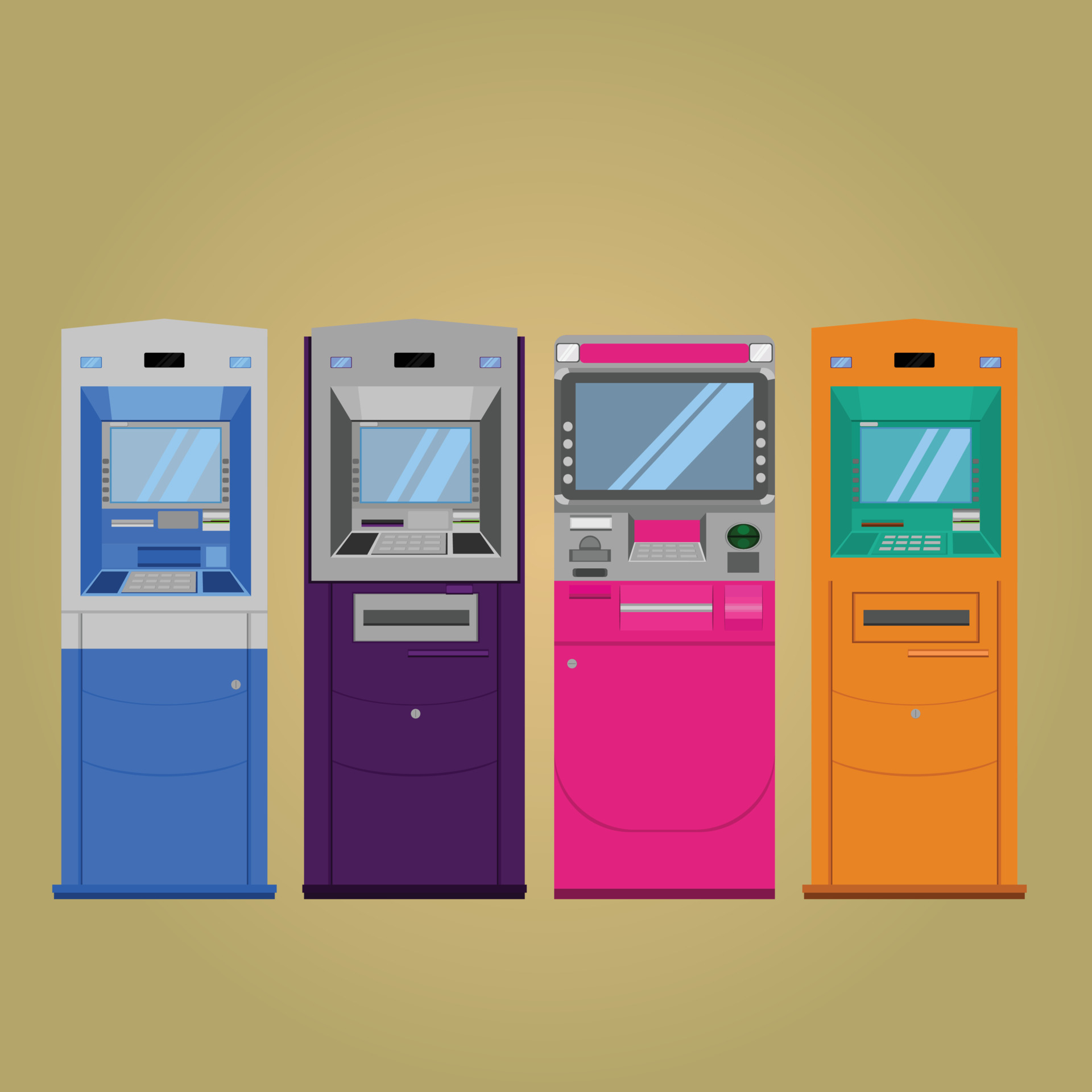thai atm bank orange purple blue sky pink service vector illustration ... thai atm bank orange purple blue sky pink service vector illustration ...