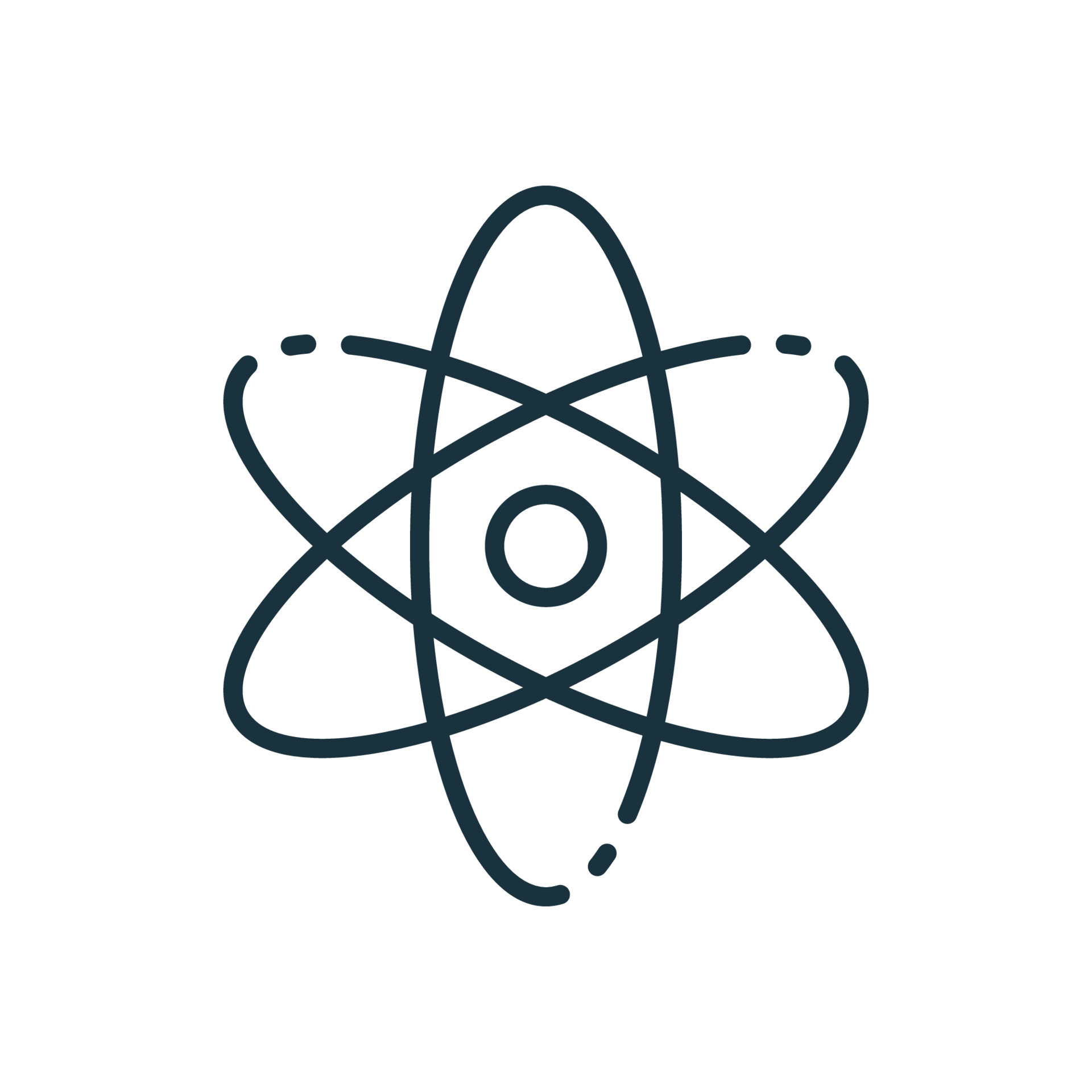Atom Line Icon. Scientific Atom Symbol. Sign of Education and Science ...