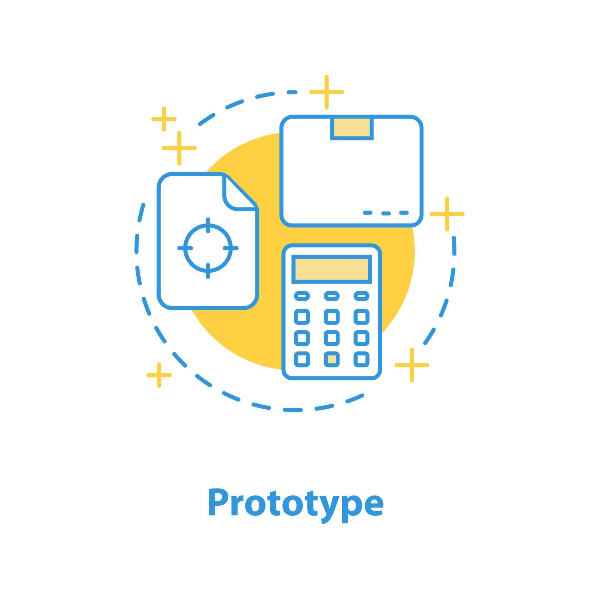 Prototype Design Concept Icon Project Realization Idea Thin Line Illustration Product Testing