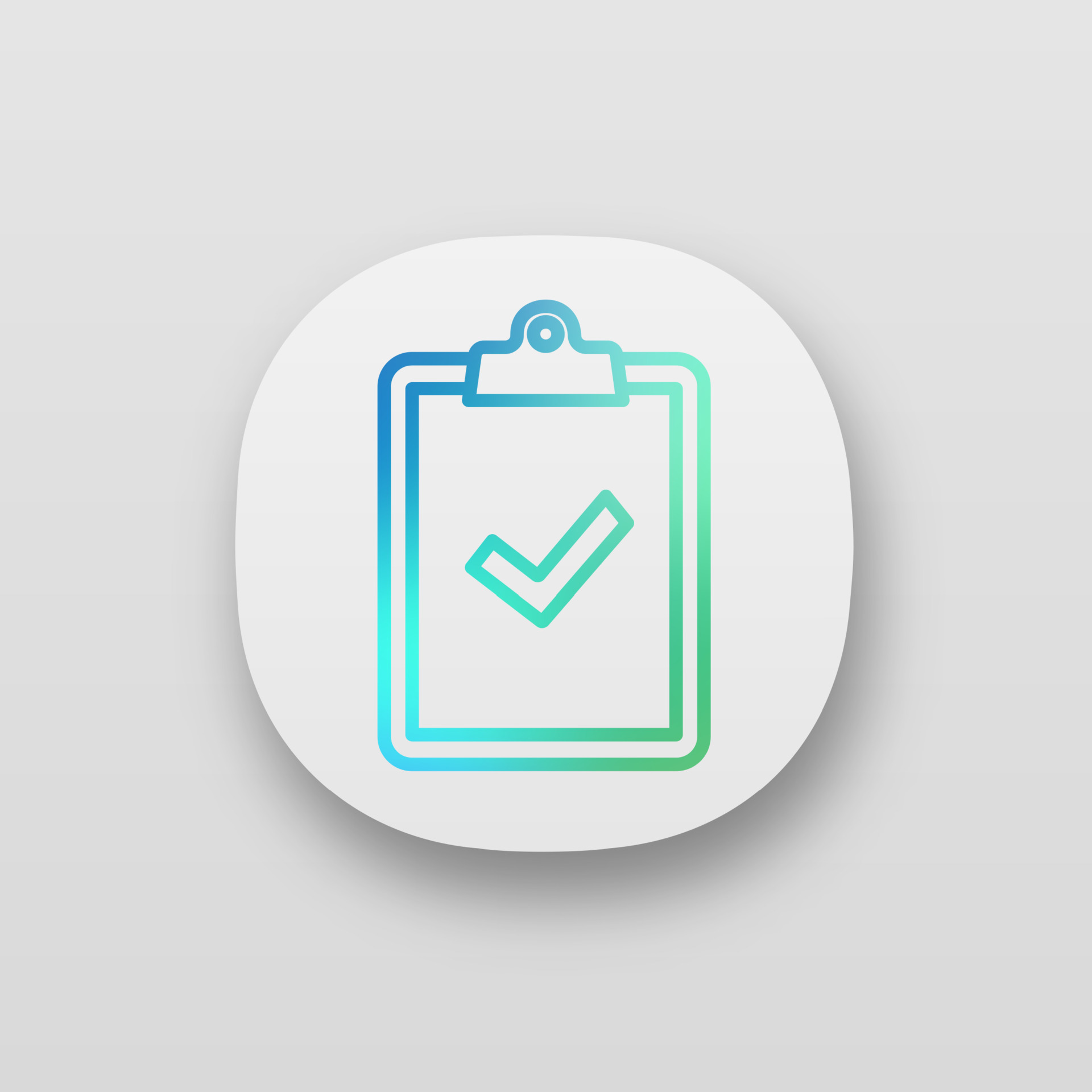 Clipboard With Check Mark App Icon Test Exam Successfully Completed Verification And