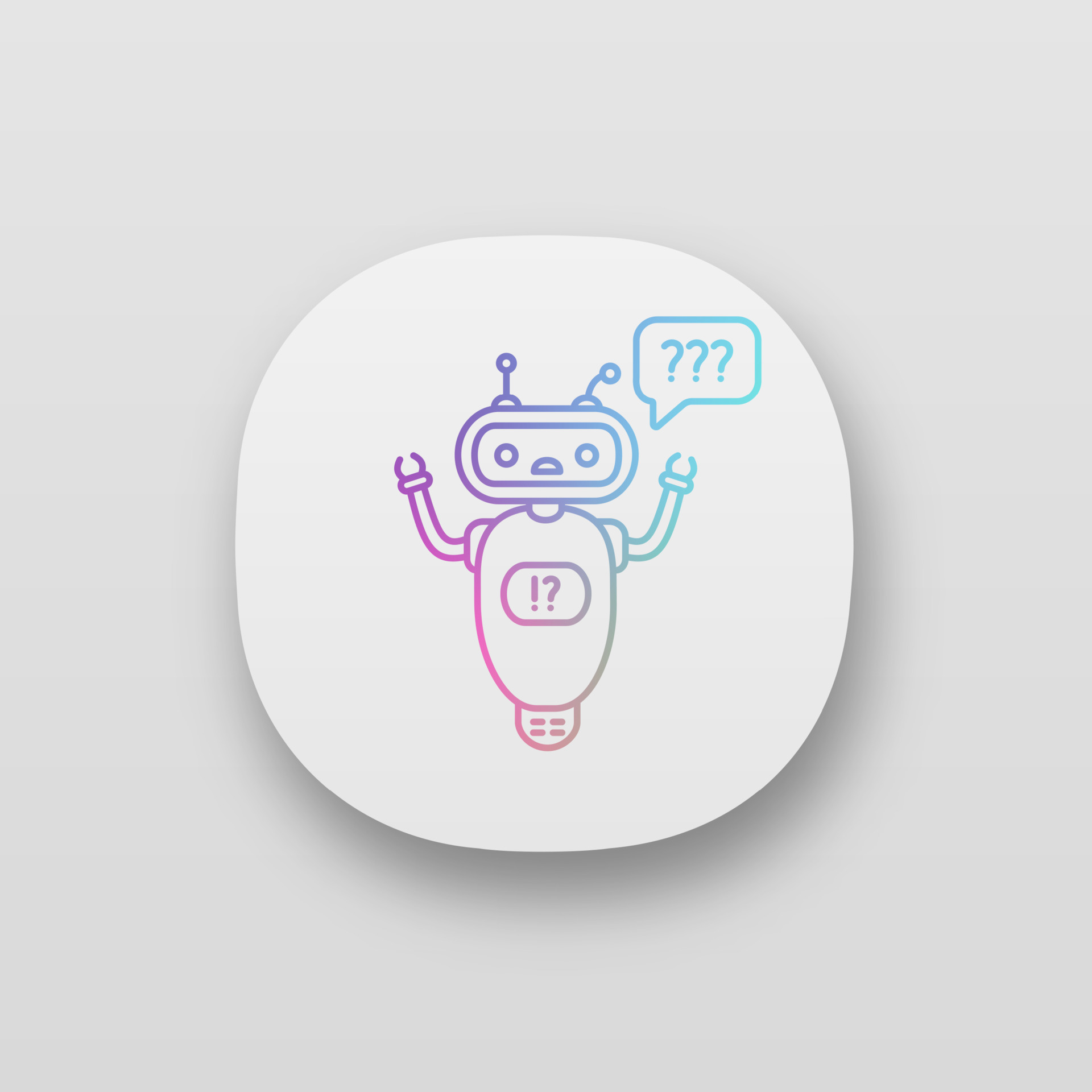 Help Chatbot App Icon Ui Ux User Interface Faq Chat Bot Bewildered
