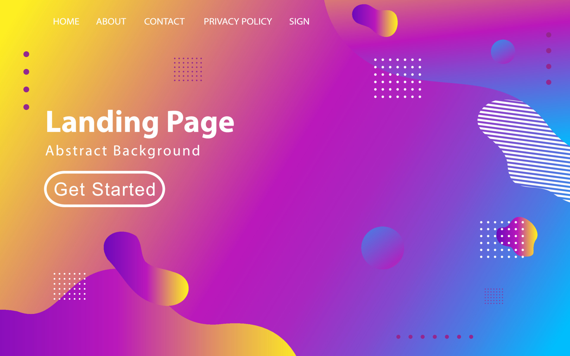 Trendy abstract liquid background for your landing page design. Minimal ...