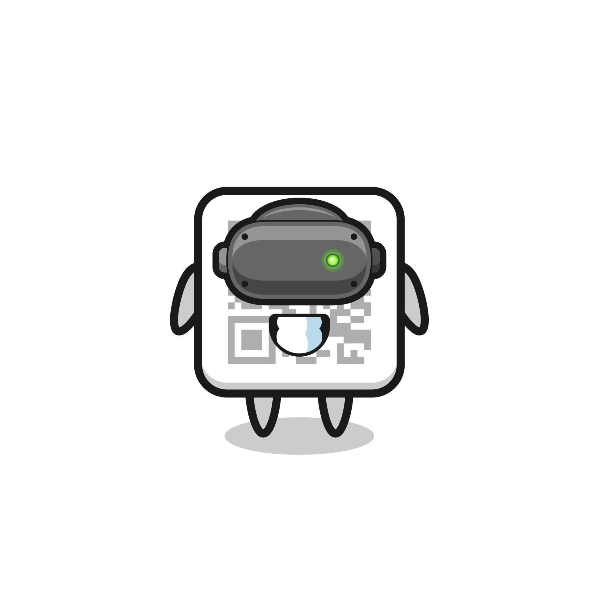 cute qr code using VR headset 5394408 Vector Art at Vecteezy