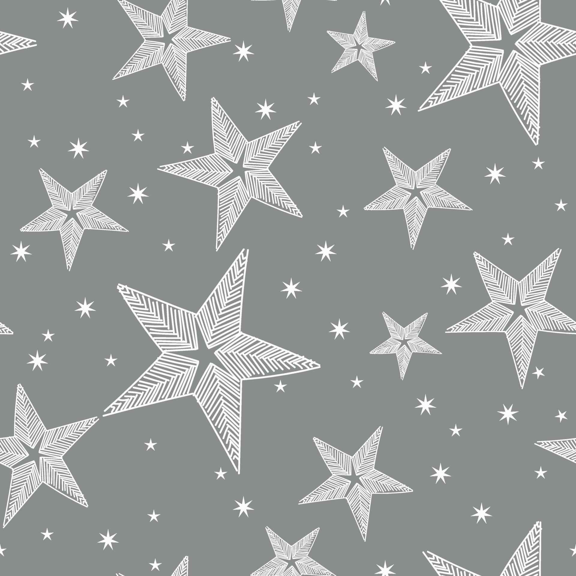 Sketchy Stars seamless repeat pattern on grey 5396650 Vector Art at ...