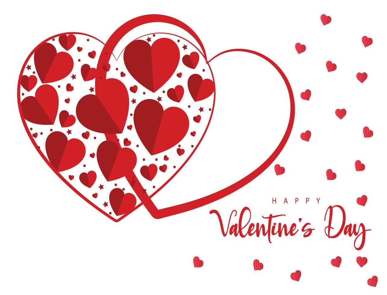 Simple Valentine Day Background Design With Hearts 5400167 Vector Art ...