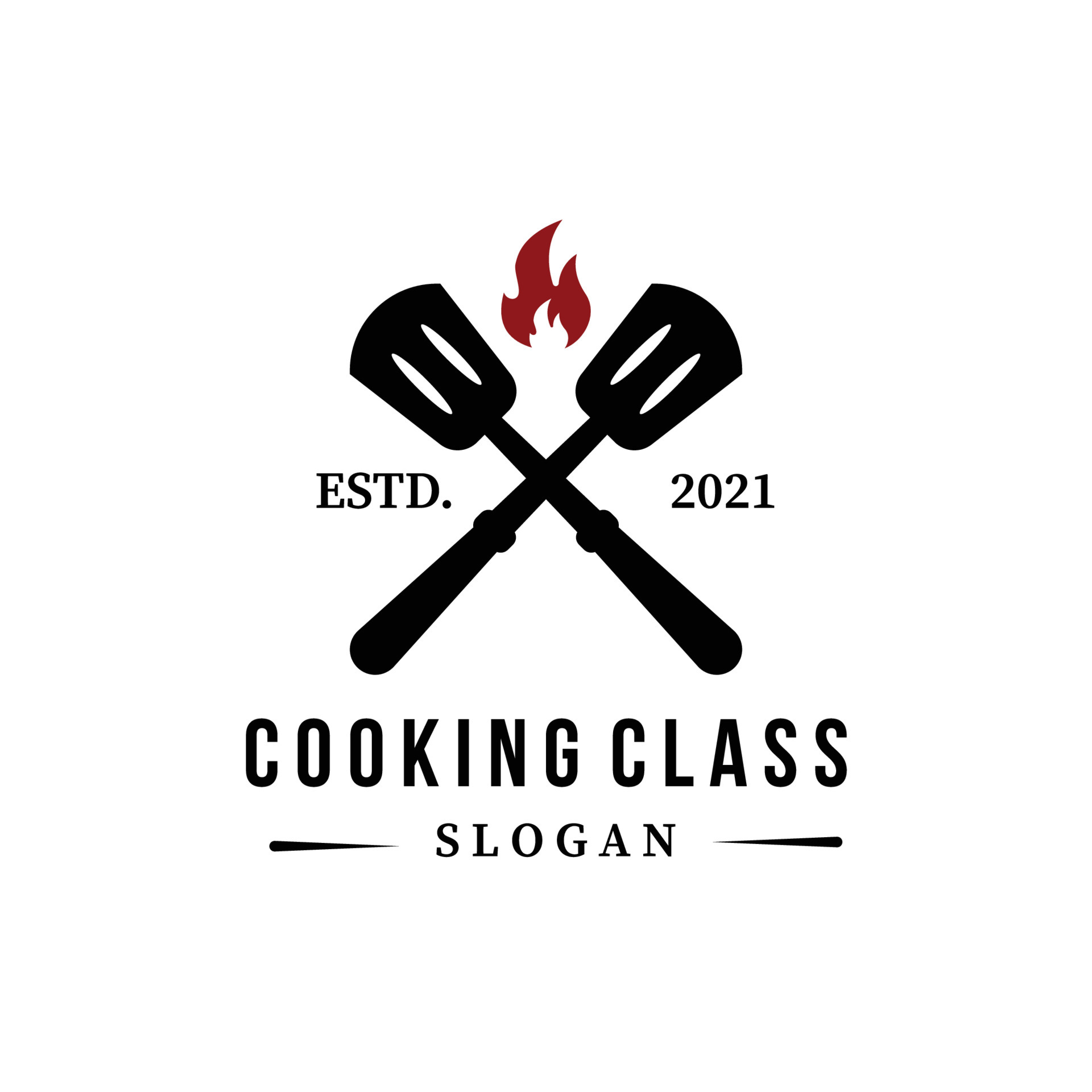 Cooking Class Slogan Barbecue Logo Vector Minimalist Creative Design cooking-class-slogan-barbecue-logo-vector-minimalist-creative-design