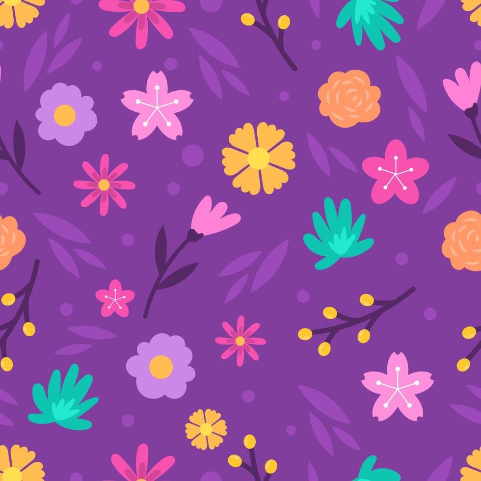Seamless Spring Floral Background 5411850 Vector Art at Vecteezy