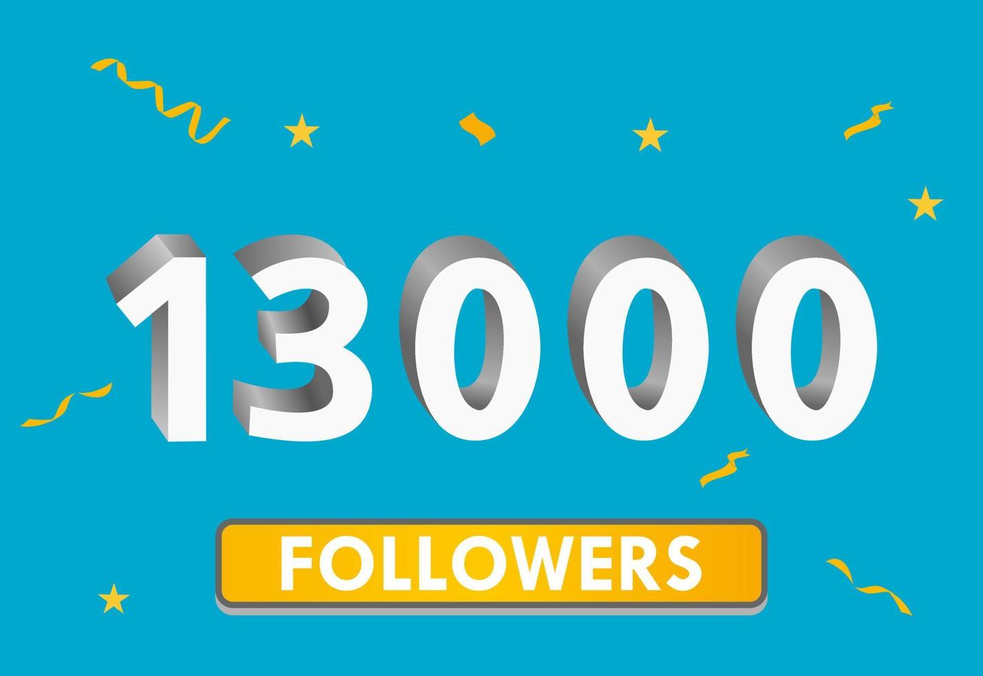 Illustration 3d numbers for social media 13k likes thanks, celebrating ... Illustration 3d numbers for social media 13k likes thanks, celebrating ...
