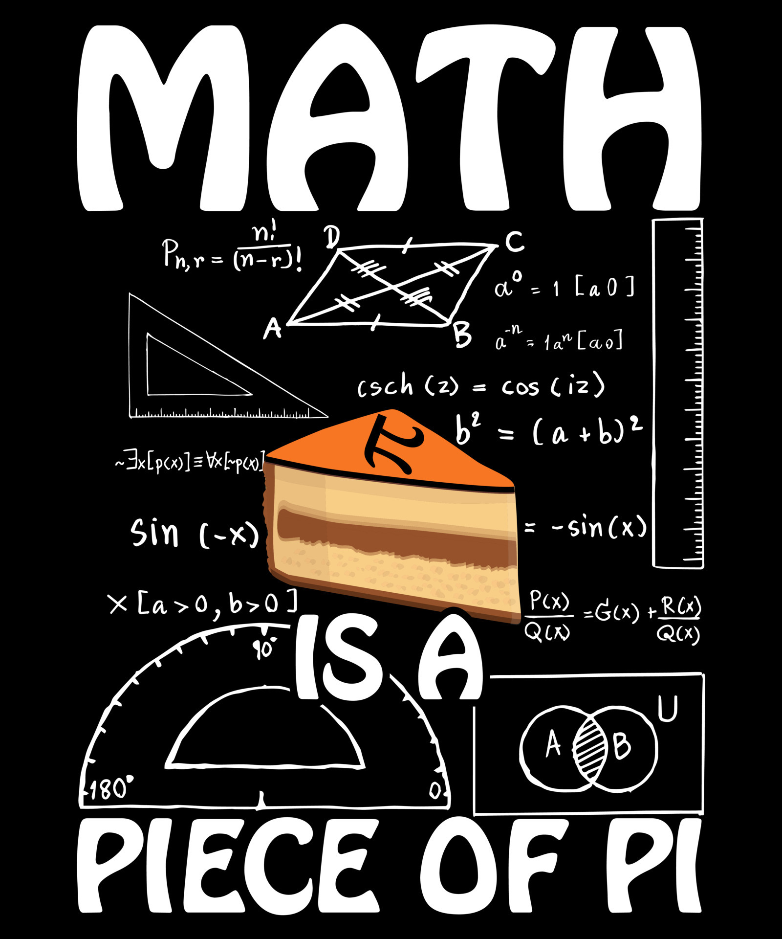 math is a piece of pi day flat design template 5413101 Vector Art at ...