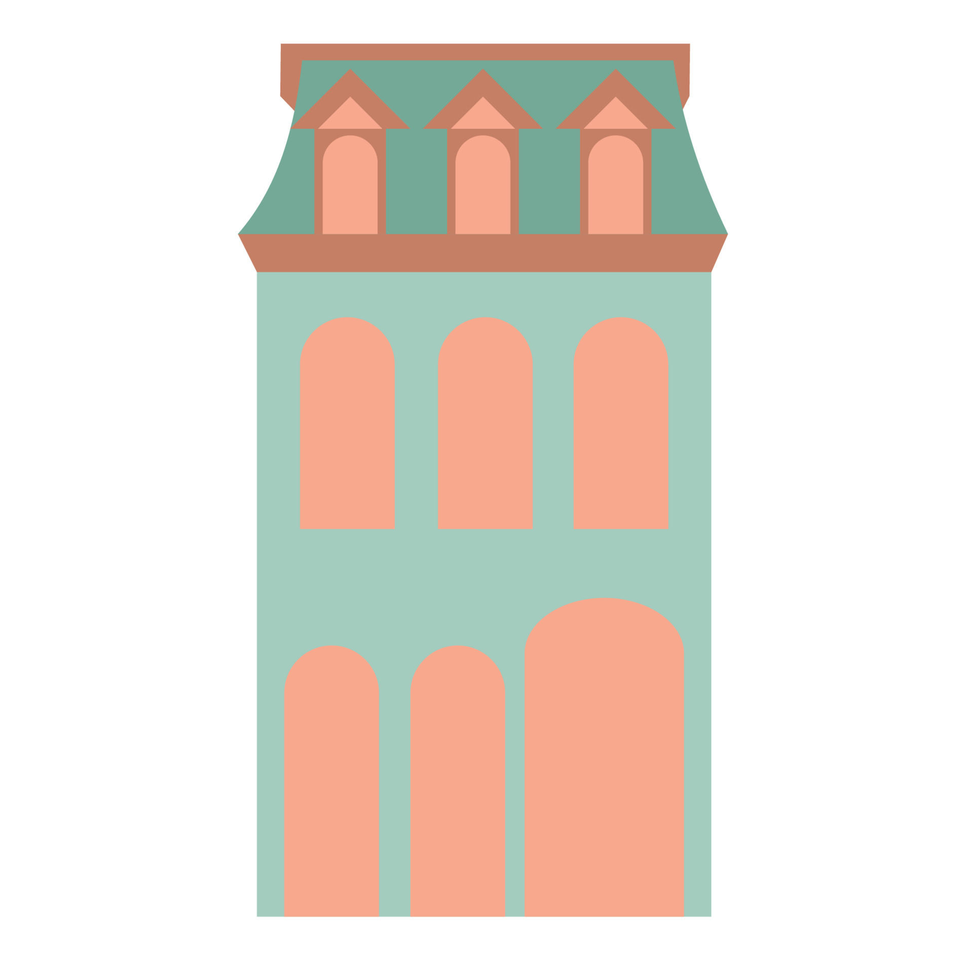 vintage tall building flat vector design 5413173 Vector Art at Vecteezy