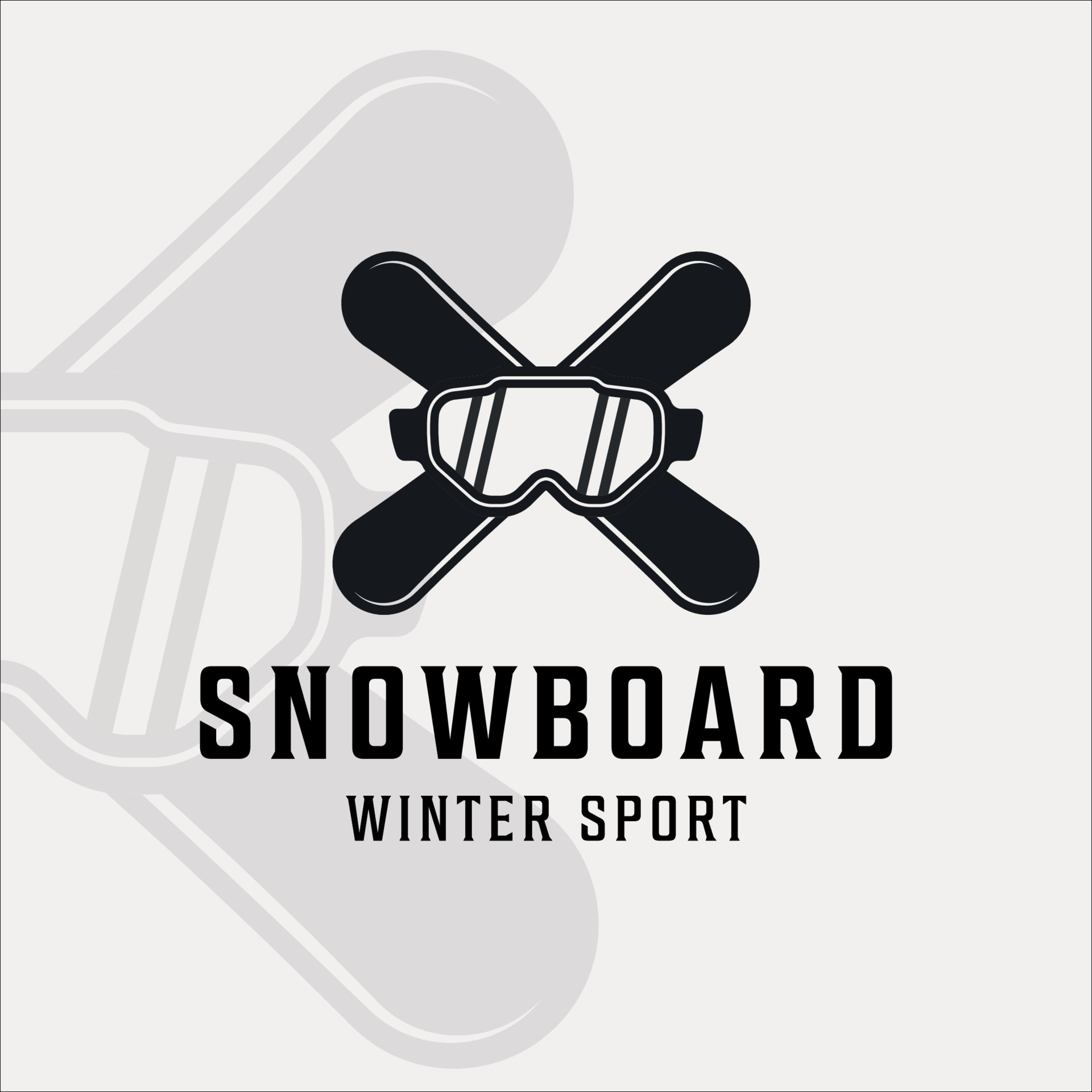 White Snowboard Template