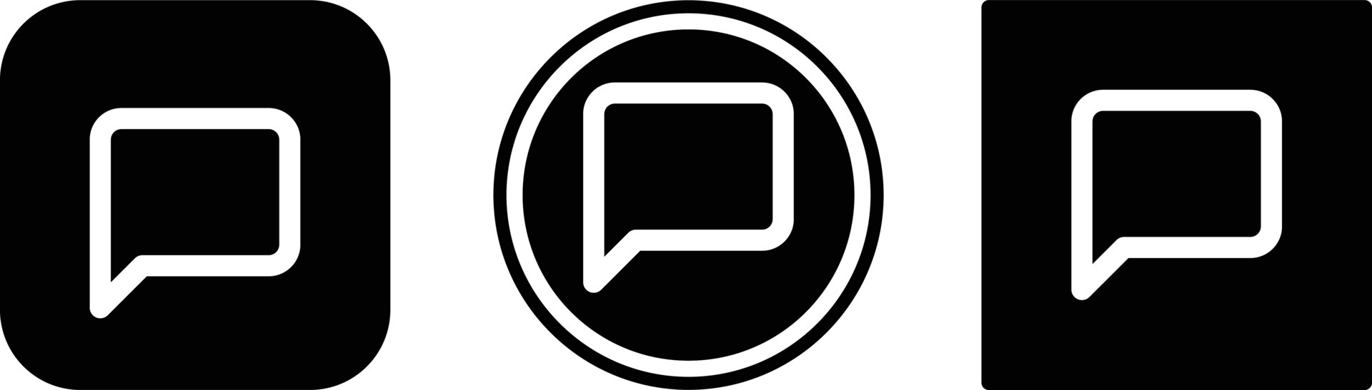 message square icon . web icon set . icons collection. Simple vector ...