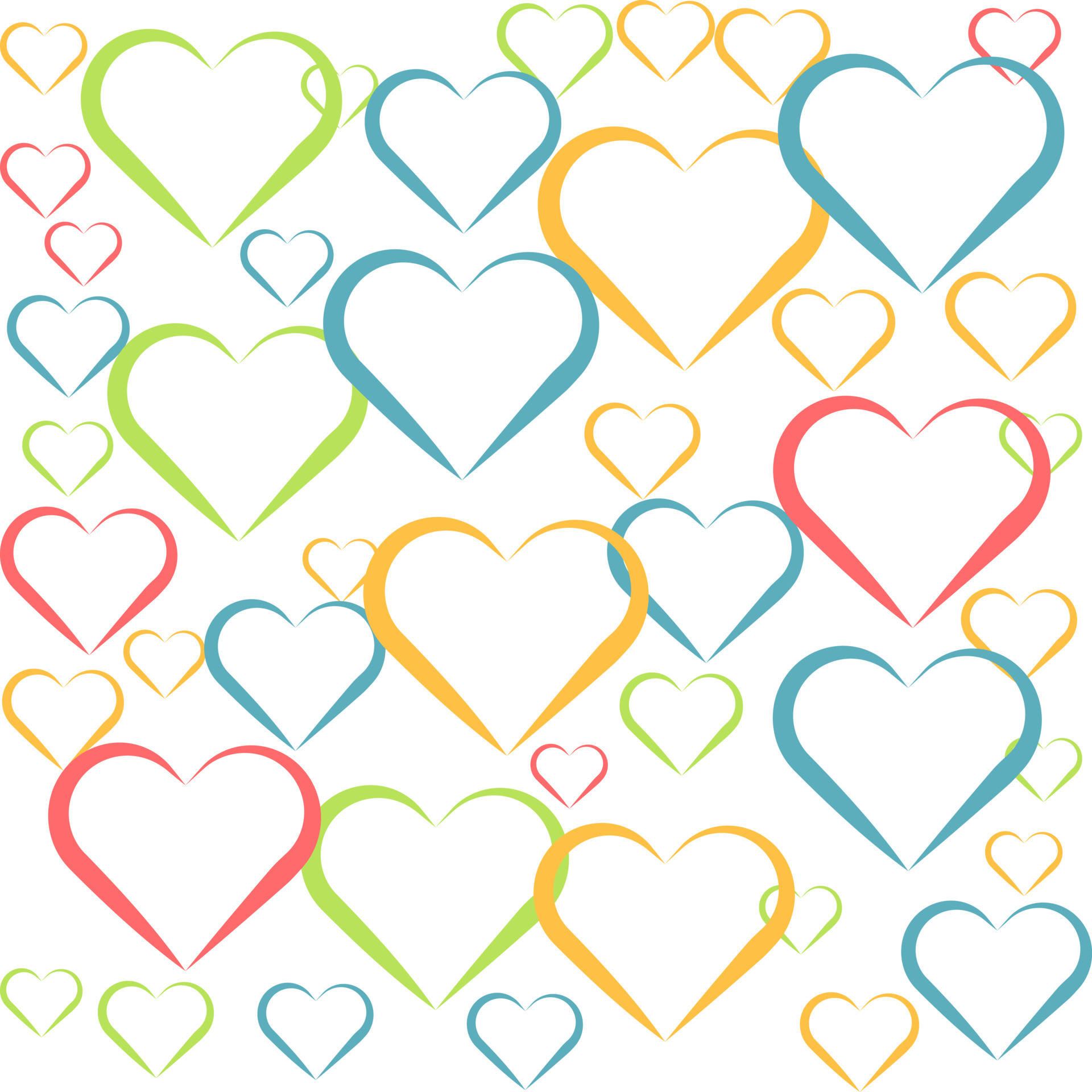 Colorful Heart Seamless Pattern Perfect For Background Or Wallpaper