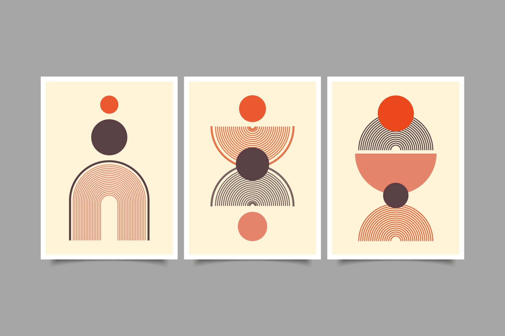 Mid century modern decoration with shapes style collection 5421060 ...