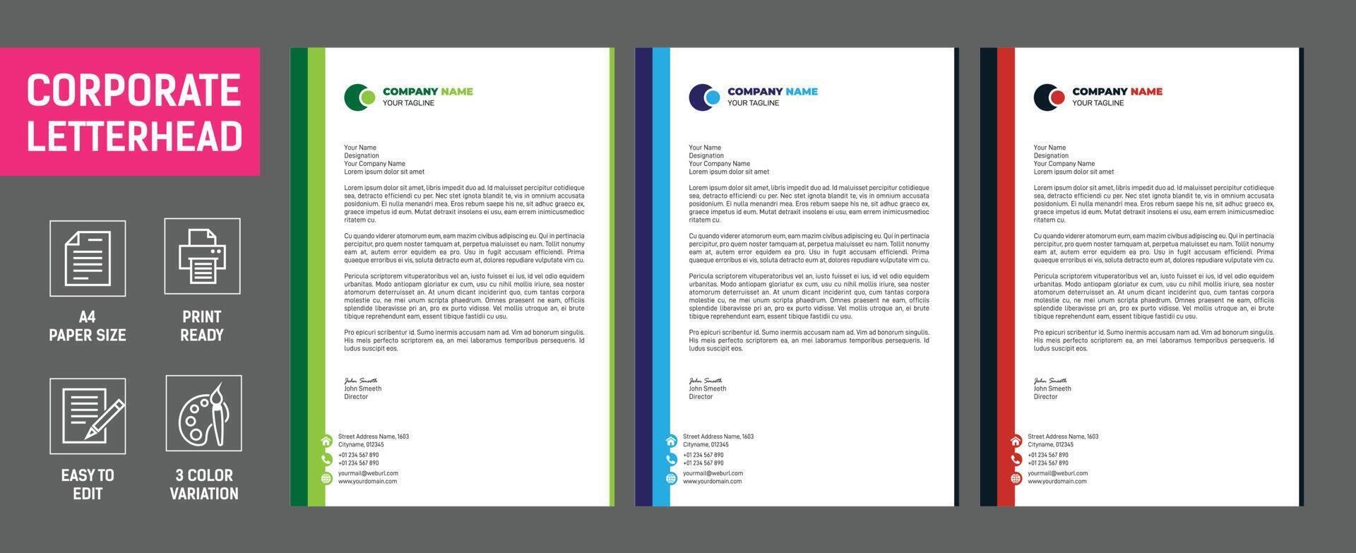 Modern Business Letterhead Design Template. Professional Letterhead ... Modern Business Letterhead Design Template. Professional Letterhead ...