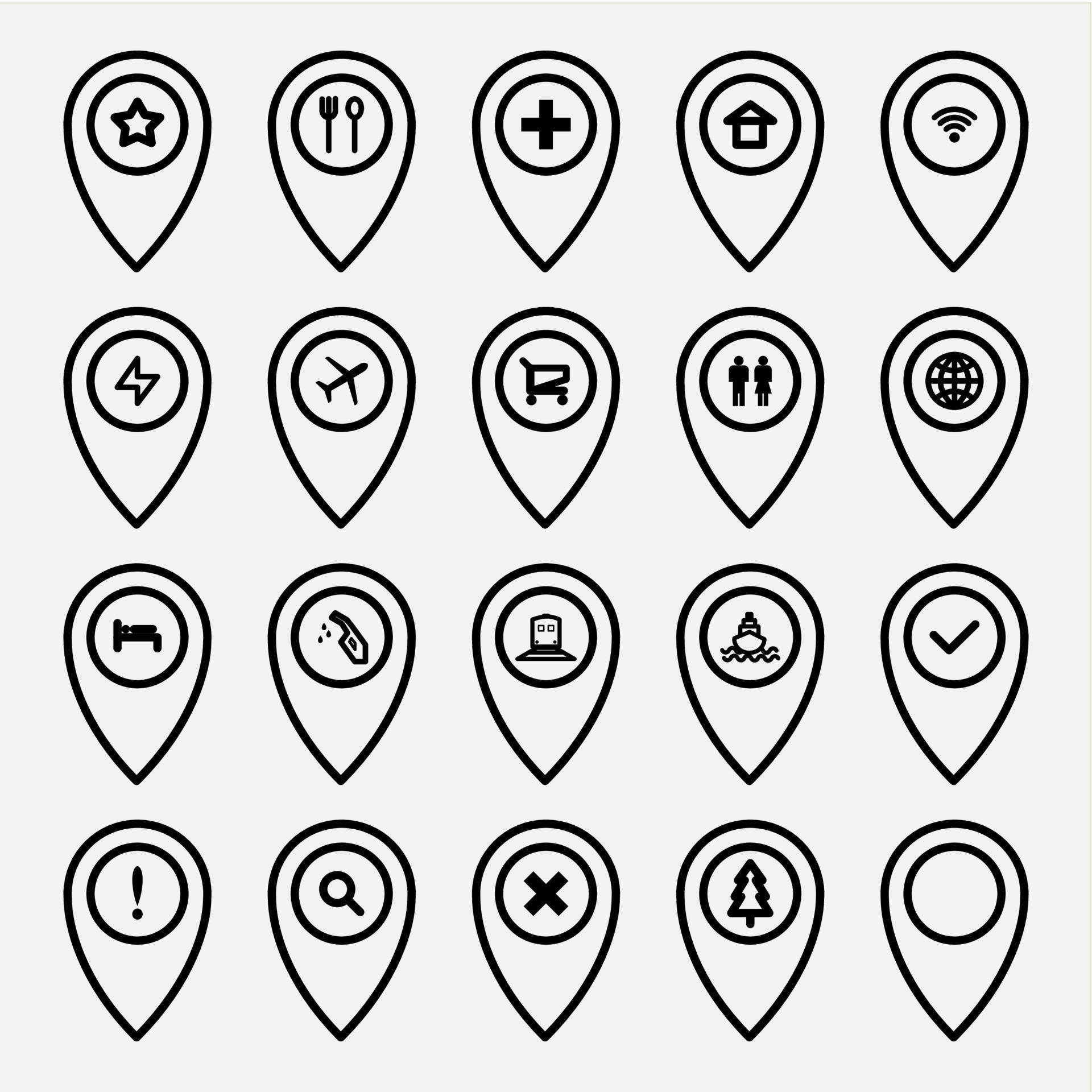 pin location line icon set vector design 5423149 Vector Art at Vecteezy pin location line icon set vector design 5423149 Vector Art at Vecteezy