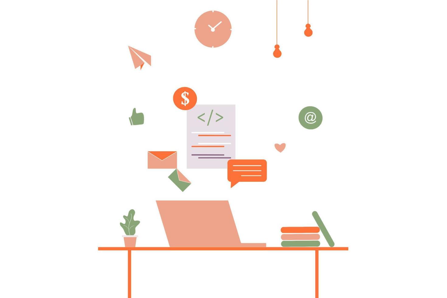 Landing Page Of Software Development Coding Process Concept Designer