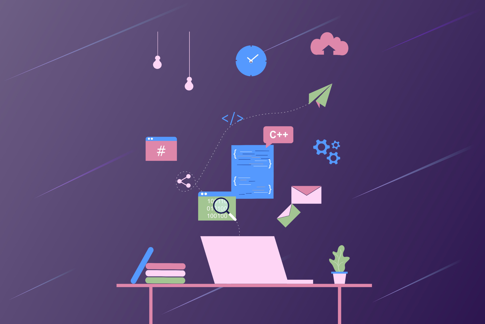 Landing Page Of Software Development Coding Process Concept Designer Programming Testing