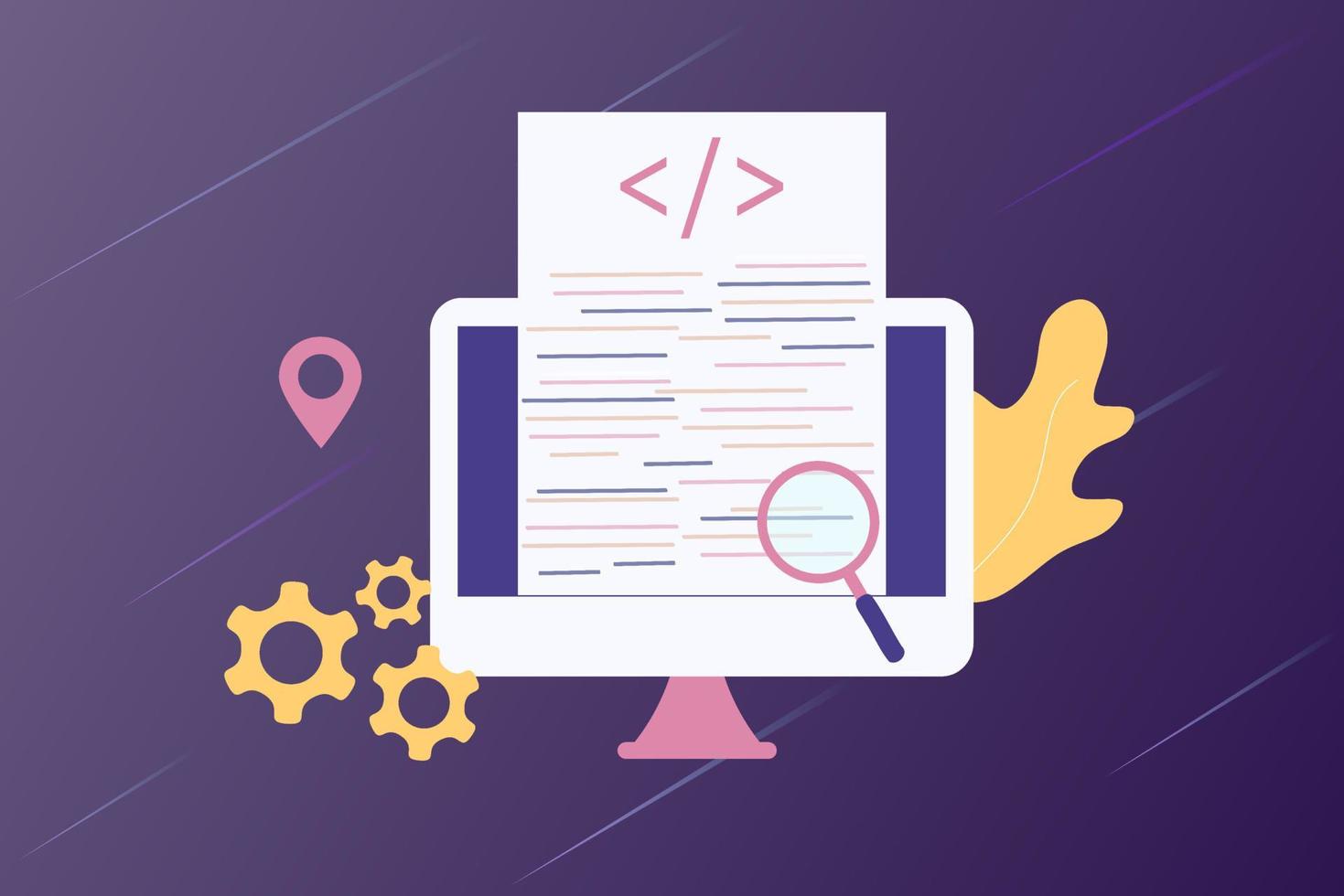 Landing Page Of Software Development Coding Process Concept Designer Programming Testing