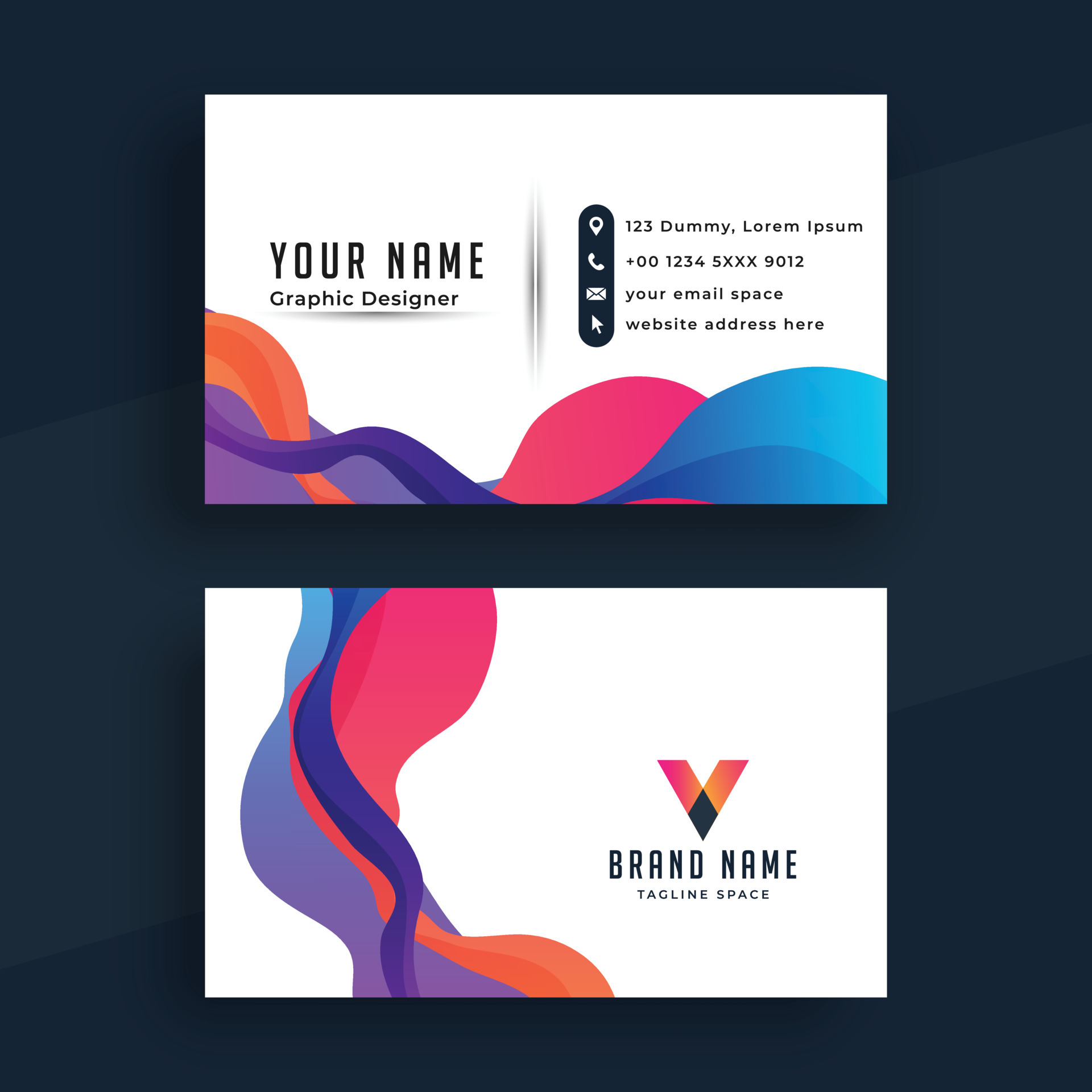 Calling Card Template Vector Art Icons And Graphics For Free Download