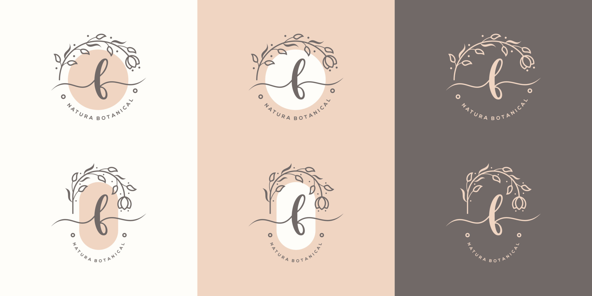 Letter F with floral frame logo template 5427887 Vector Art at Vecteezy