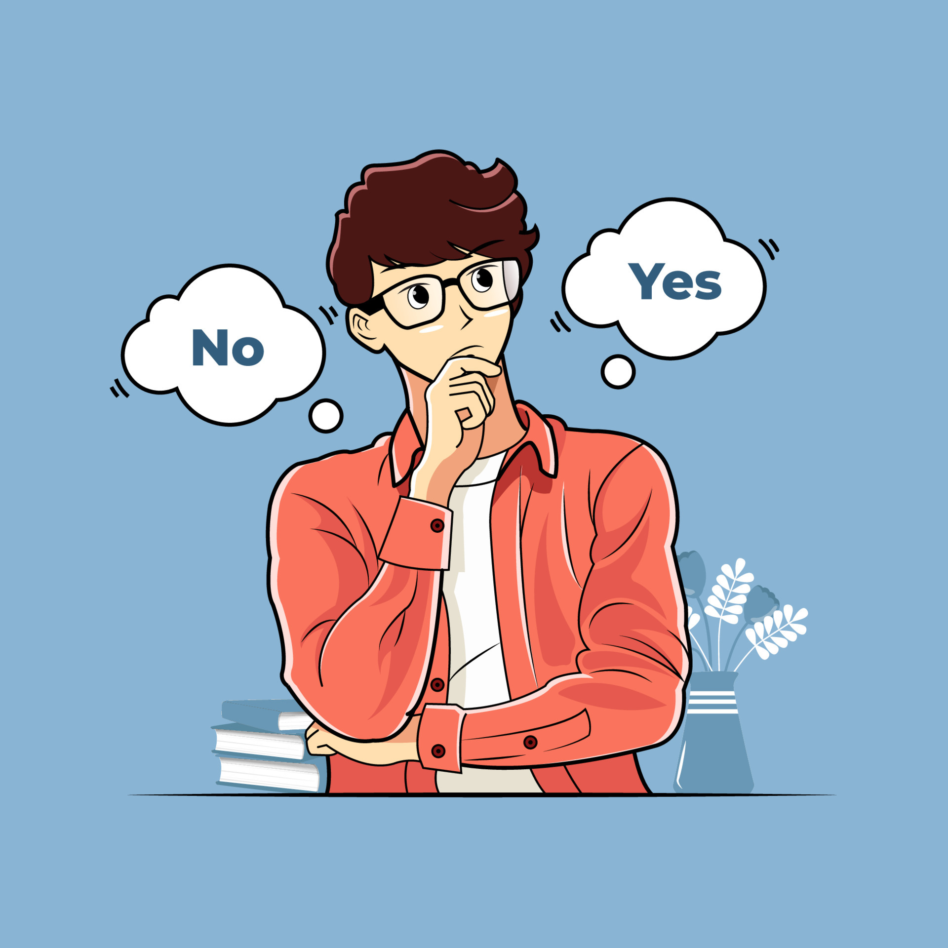 Boy students making choices vector illustration free download 5430007 ... Boy students making choices vector illustration free download 5430007 ...