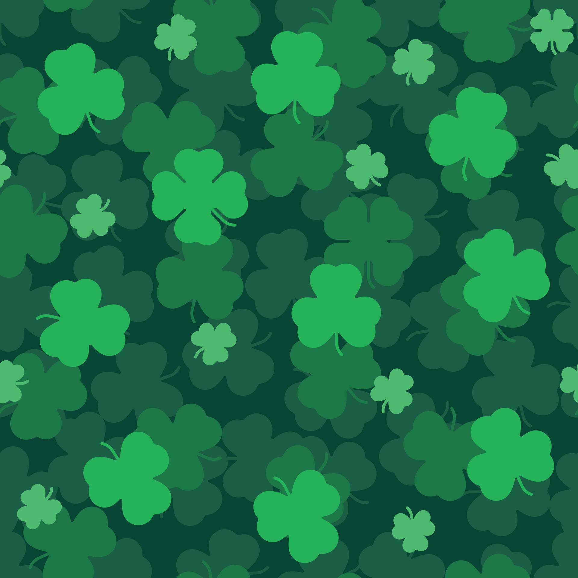Green Bush Of Clover Leaves Seamless Pattern Background 5433512 Vector