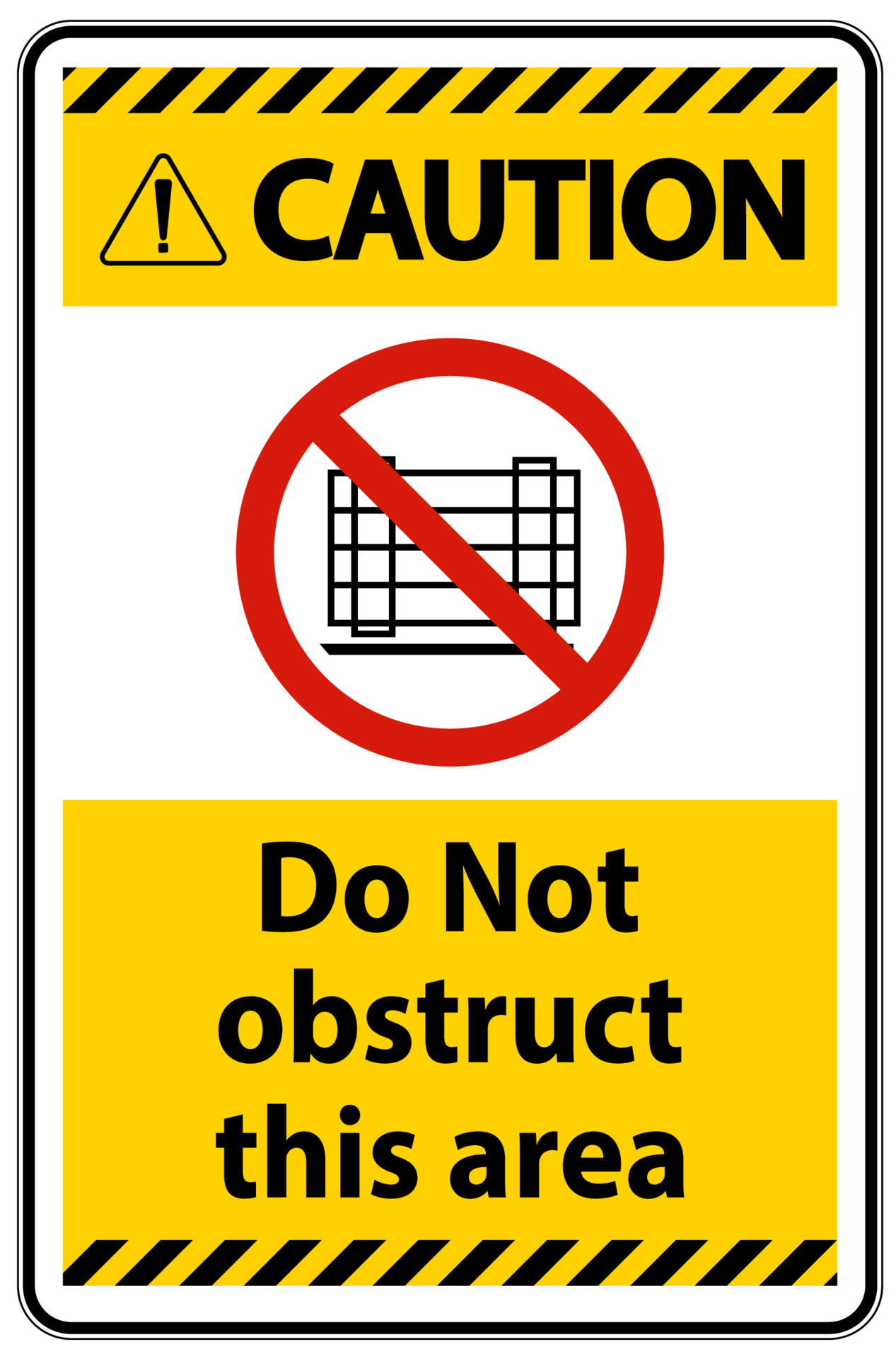 Caution Do Not Obstruct This Area Signs 5437704 Vector Art At Vecteezy caution-do-not-obstruct-this-area-signs-5437704-vector-art-at-vecteezy
