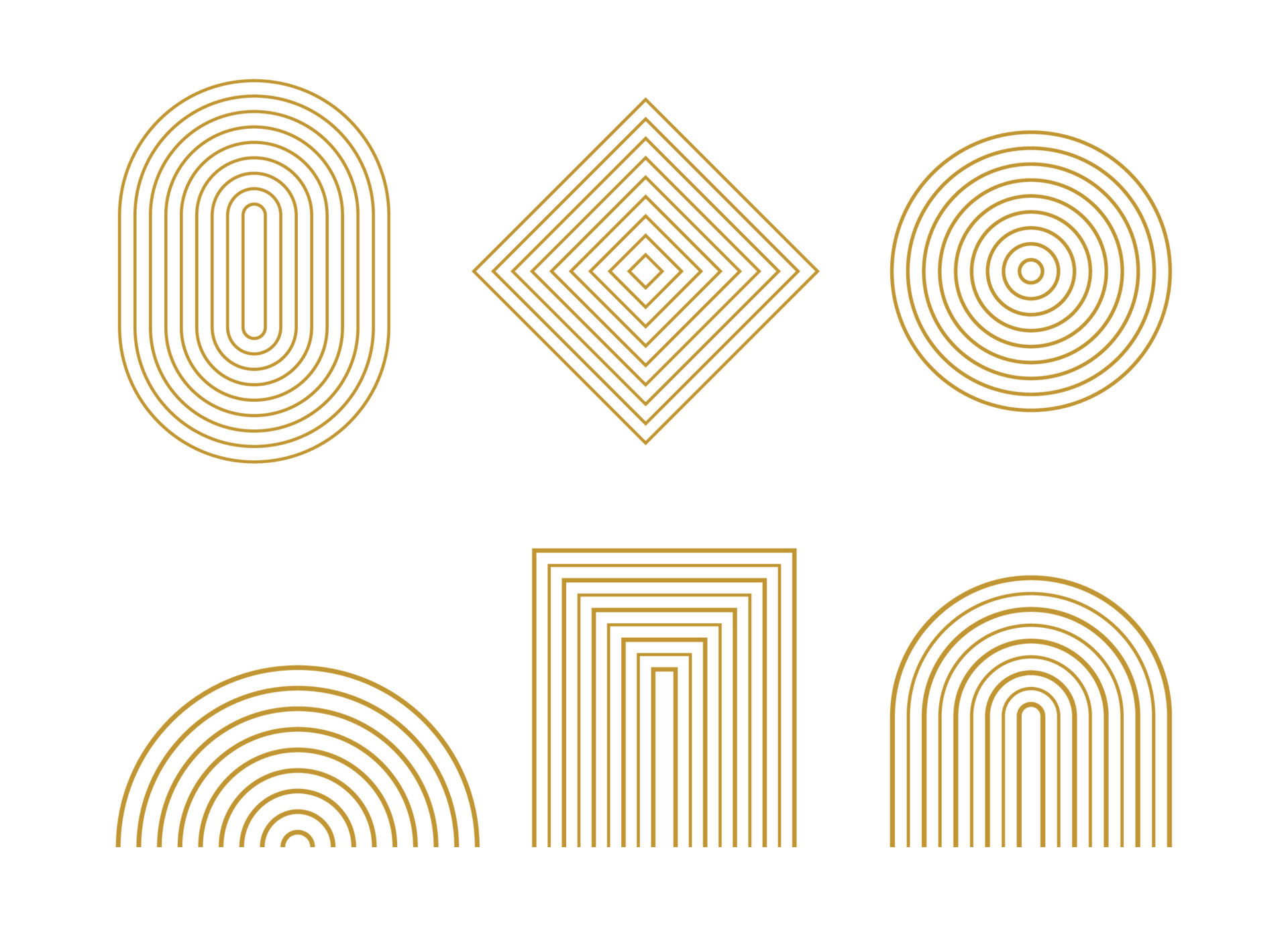 Simple Geometric Line Designs