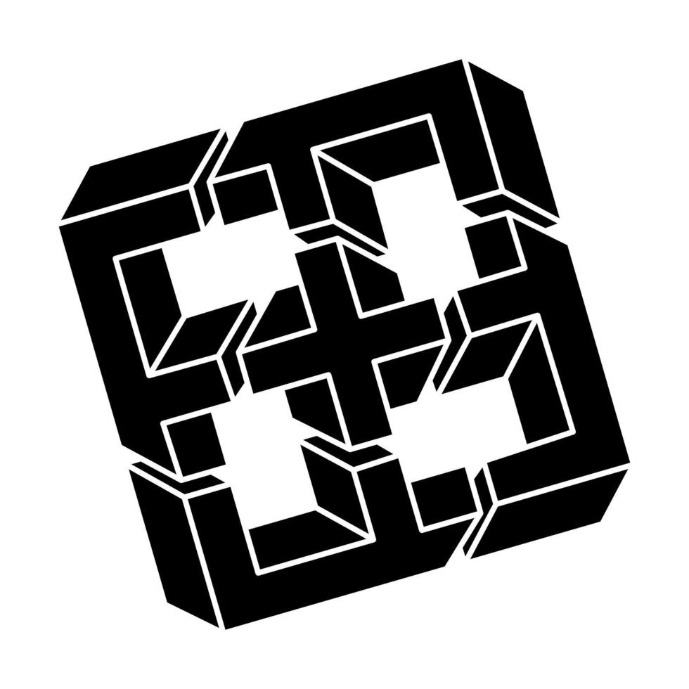 Impossible Shape Web Design Element Optical Illusion Object Line Design Optical Art Sacred