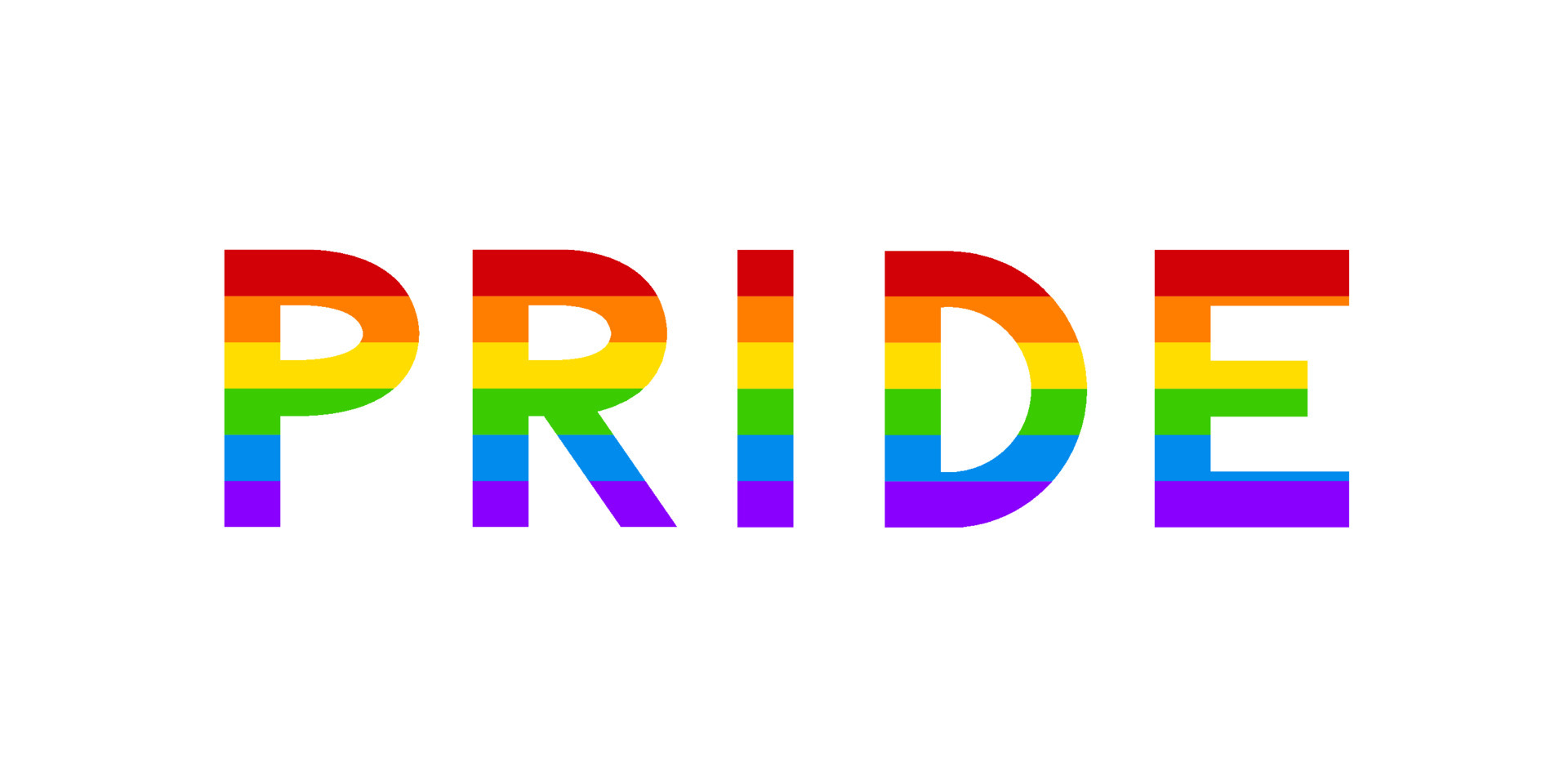 Pride colorful lettering. Letters in colors of rainbow LGBT community ...