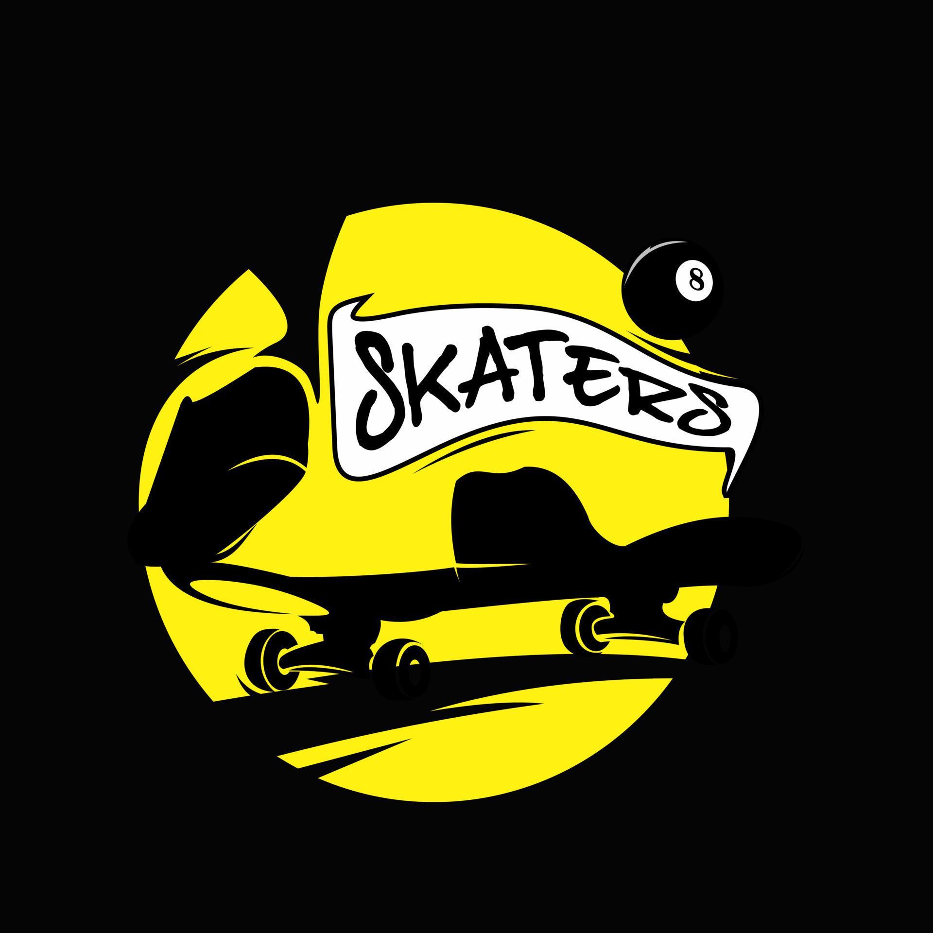 skaters illustration logo concept 5464195 Vector Art at Vecteezy