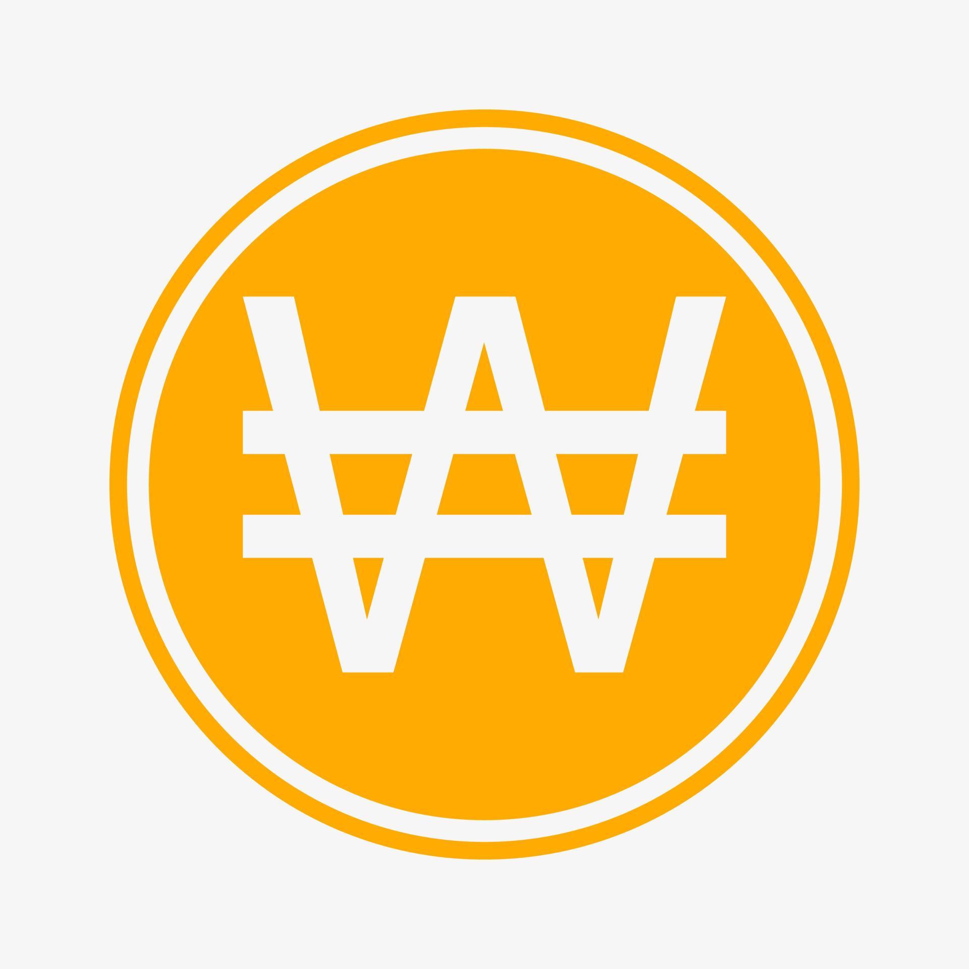 Won Icon South Korean Currency Symbol Vector Illustration Coin Symbol 5466929 Vector Art At