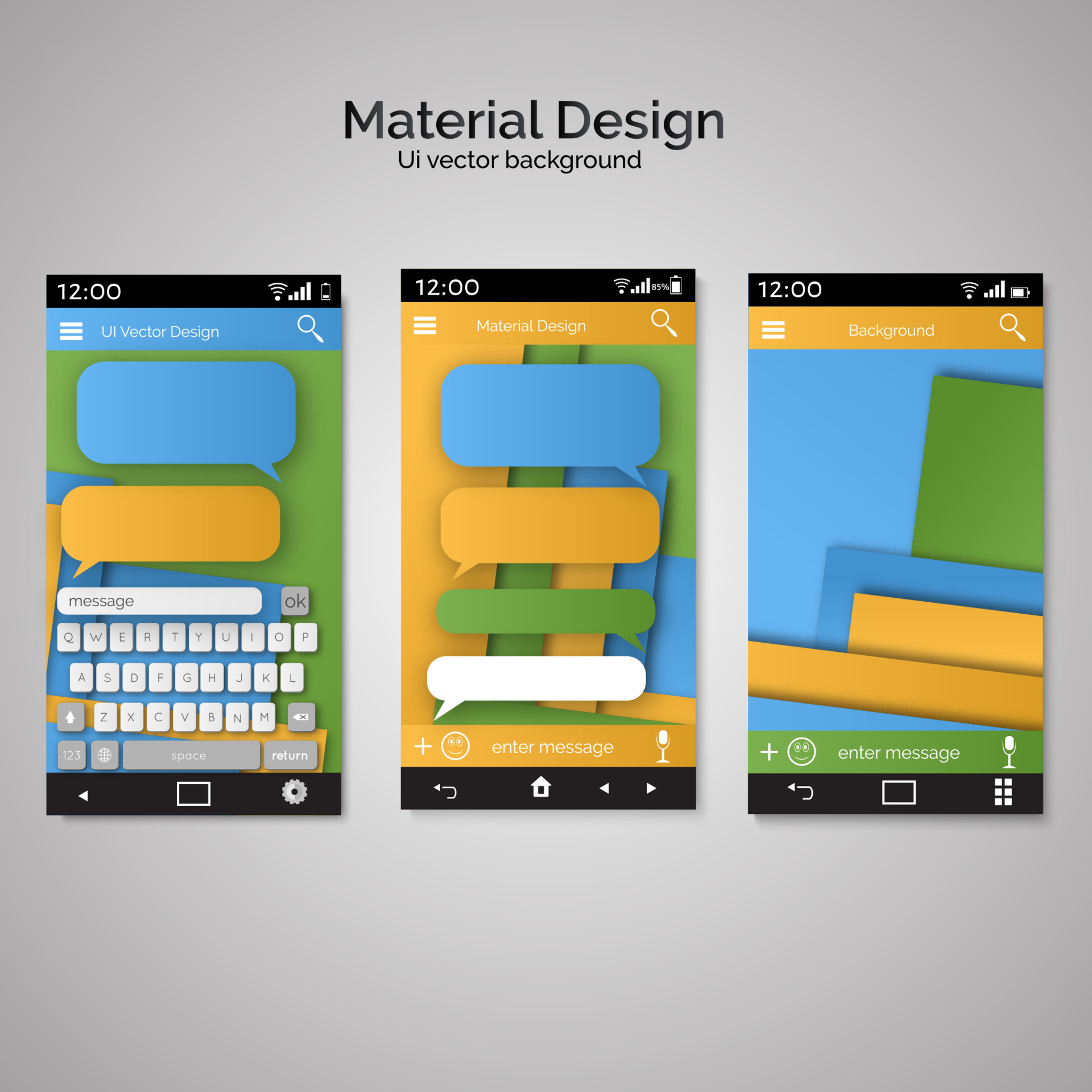 Abstract User Interface Templates Of Overlaps Paper Set Of Ui Material