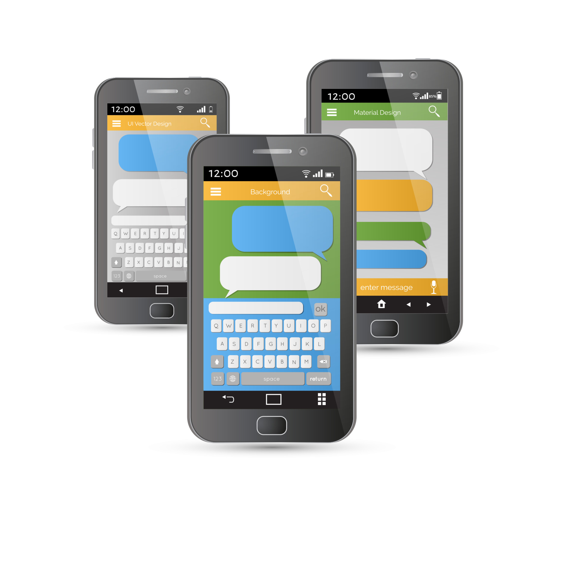 Smartphone chatting sms app template bubbles 5475688 Vector Art at Vecteezy Smartphone chatting sms app template bubbles 5475688 Vector Art at Vecteezy