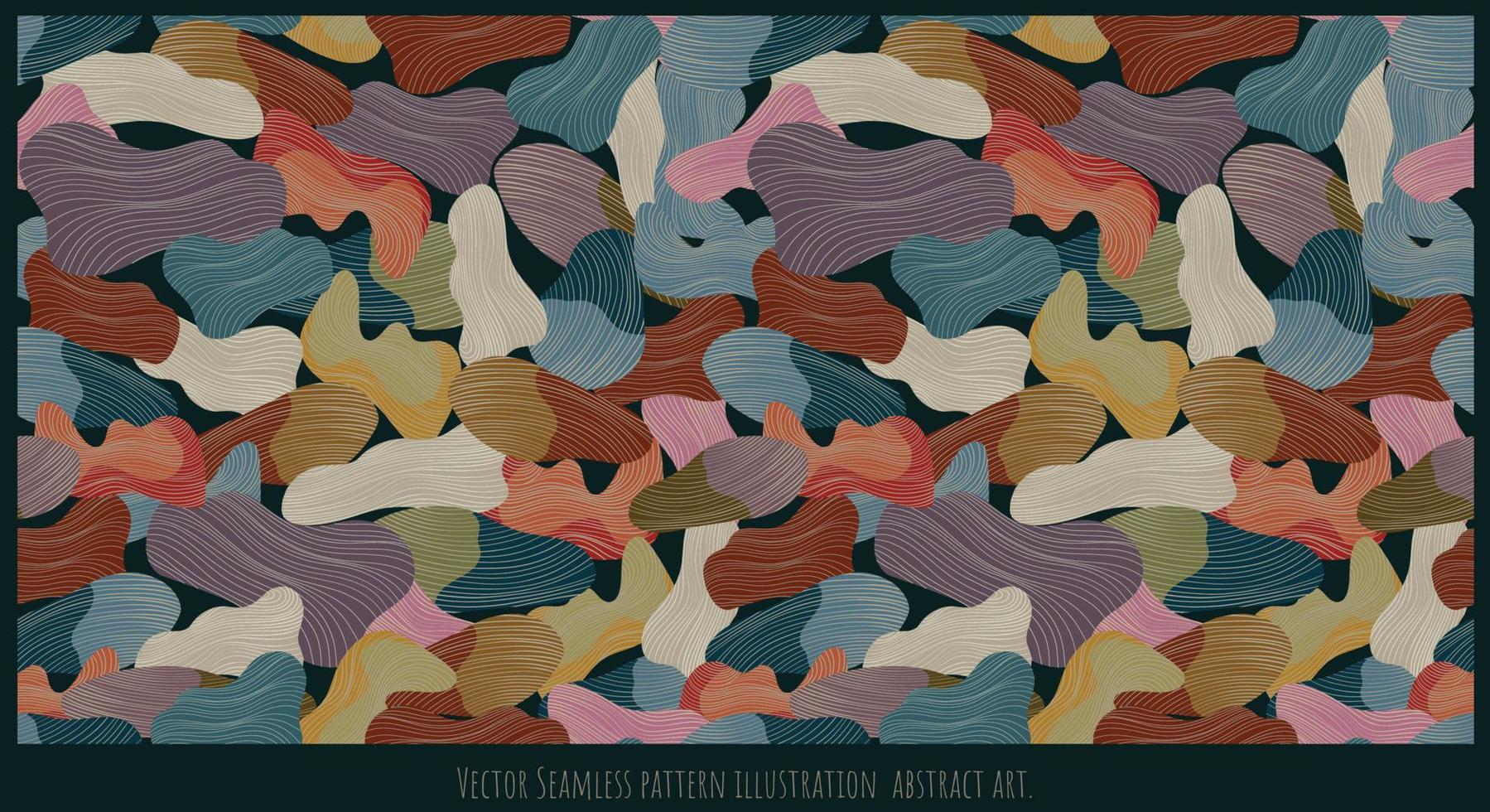 Vector Seamless pattern illustration abstract art 5477095 Vector Art at ...