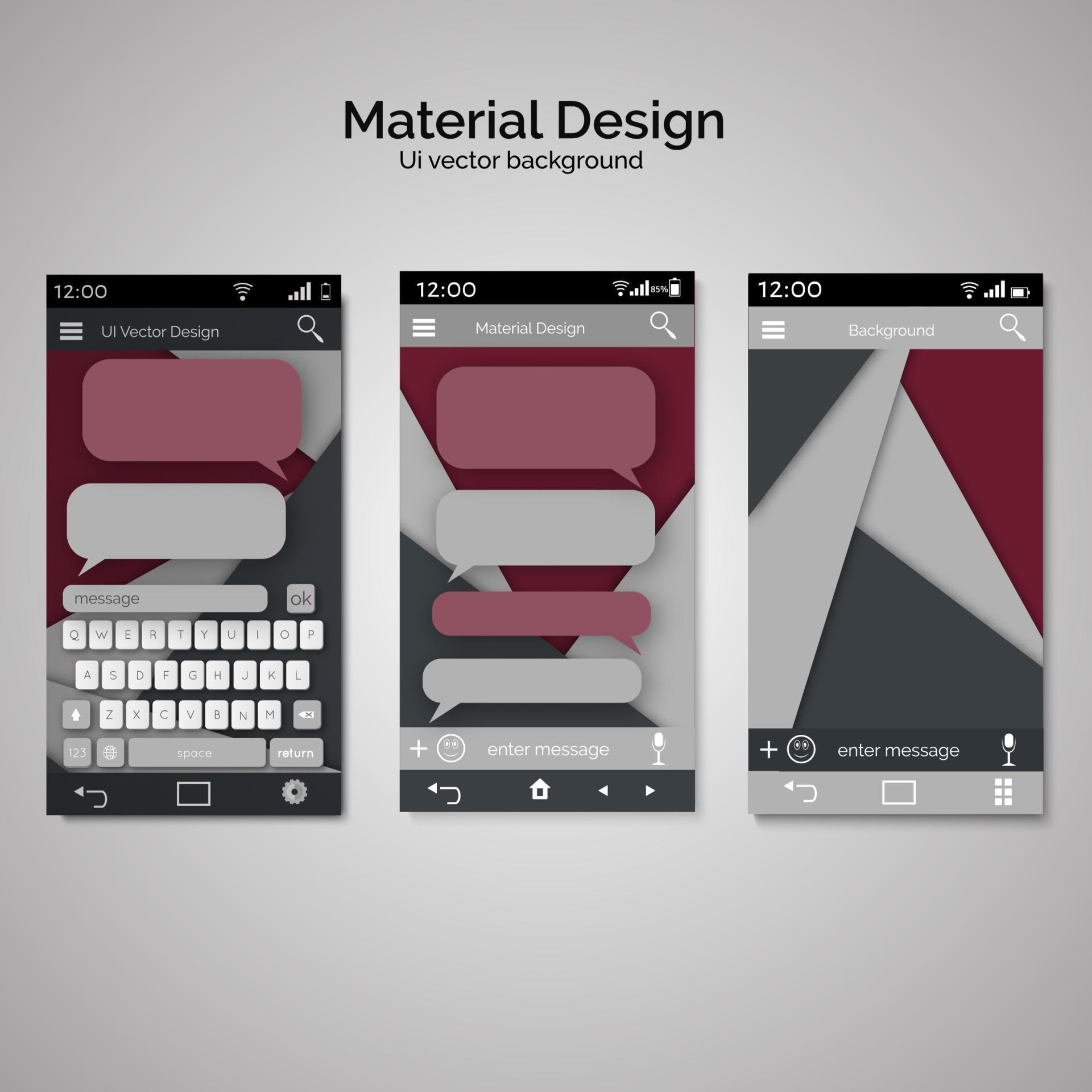 Abstract User Interface Templates Of Overlaps Paper Set Of Ui Material