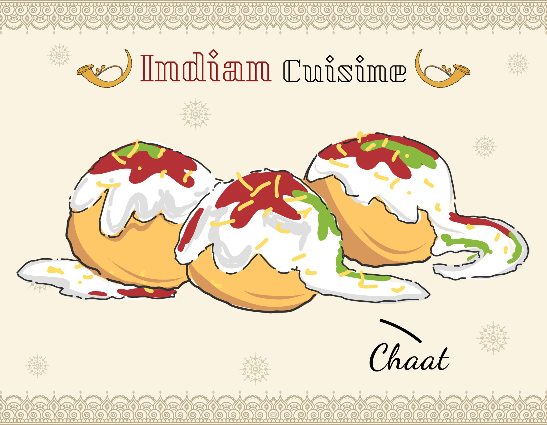 Indian street food, famous chaat. Chaat Pani Puri Sev Puri Dahi Puri ... Indian street food, famous chaat. Chaat Pani Puri Sev Puri Dahi Puri ...