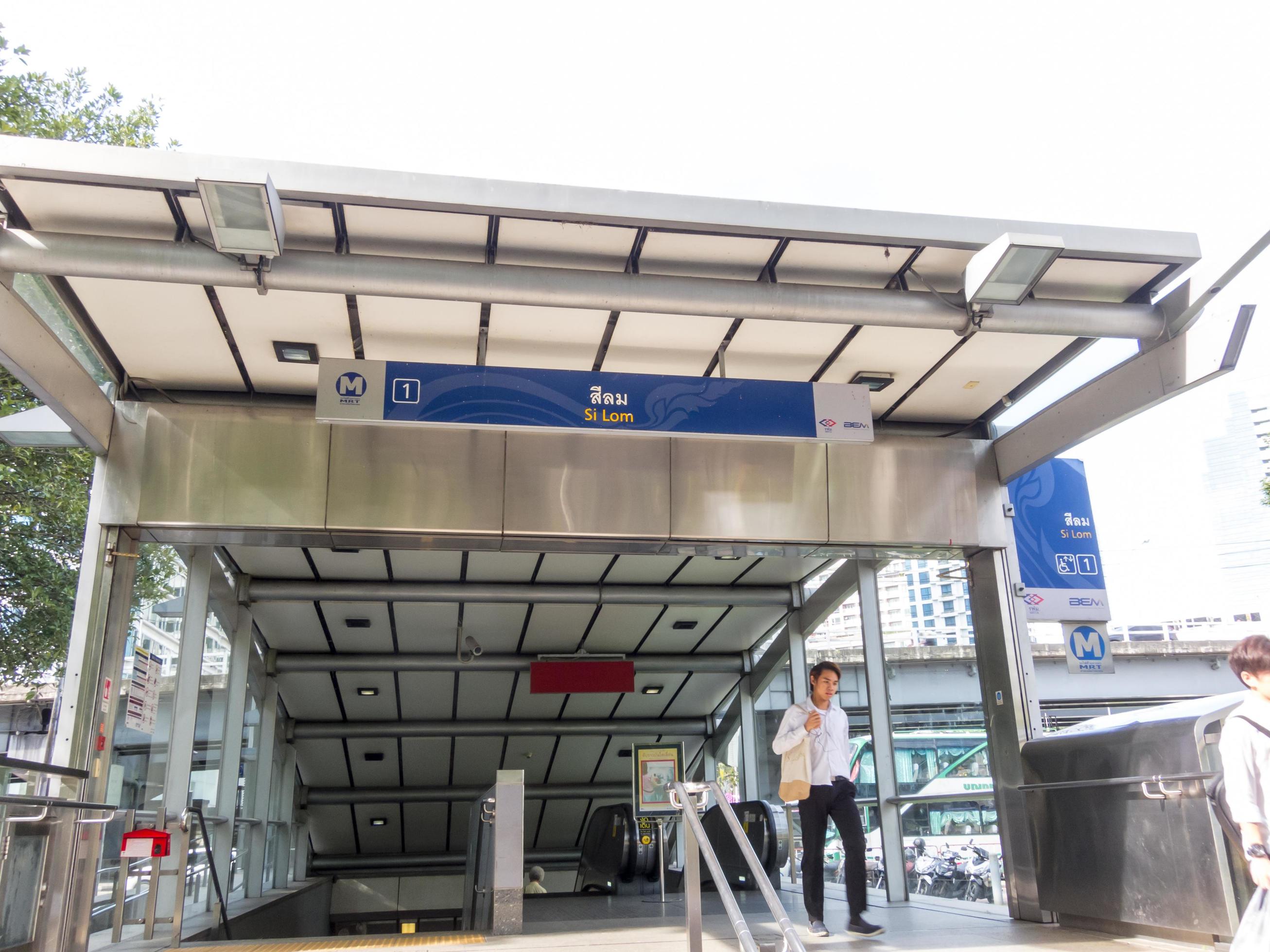Silom MRT Subway Station BANGKOKTHAILAND17 SEPTEMBER 2018 on 01 AUGUST 2018 in Thailand. 5482112 ...
