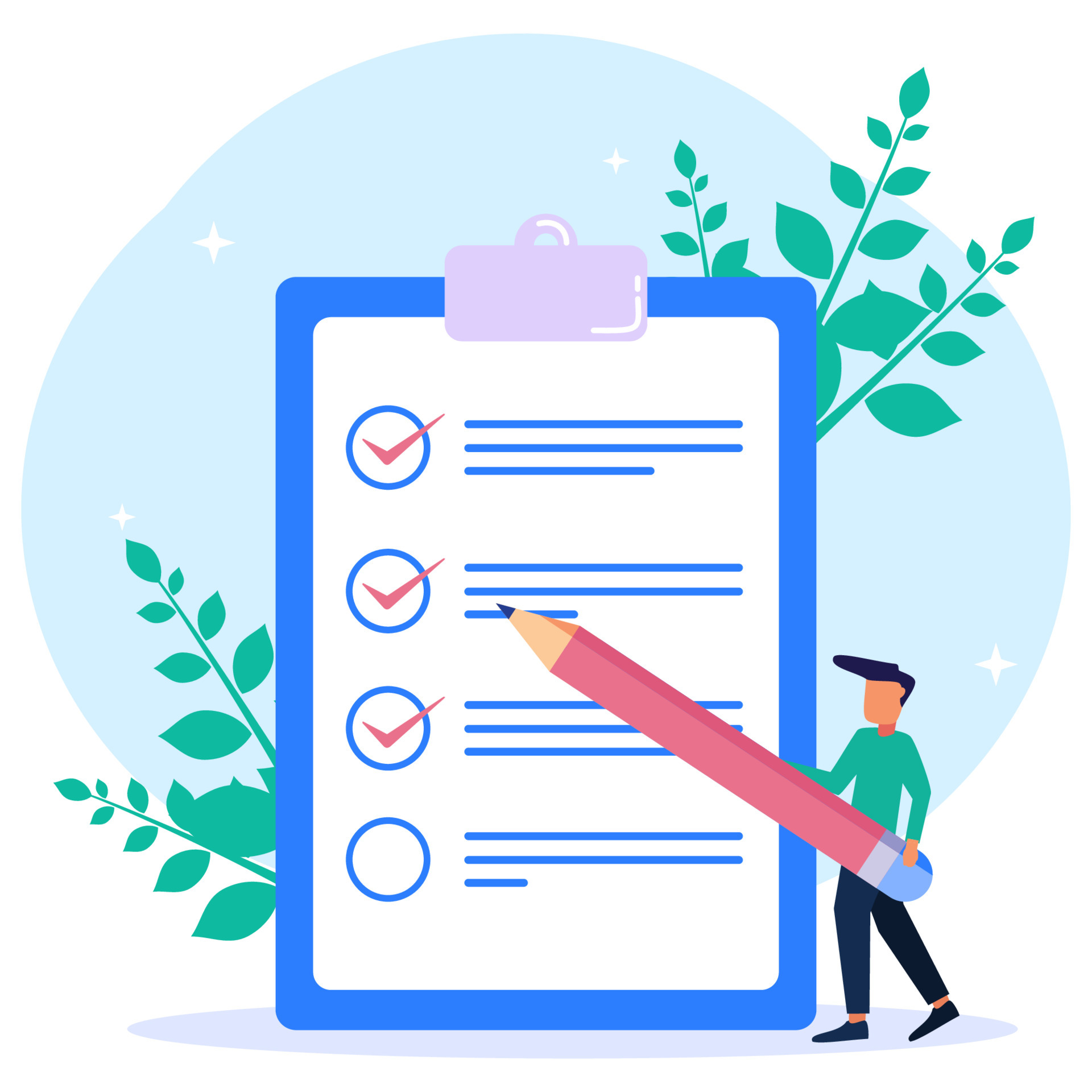 Illustration vector graphic cartoon character of checklist 5482173 ...