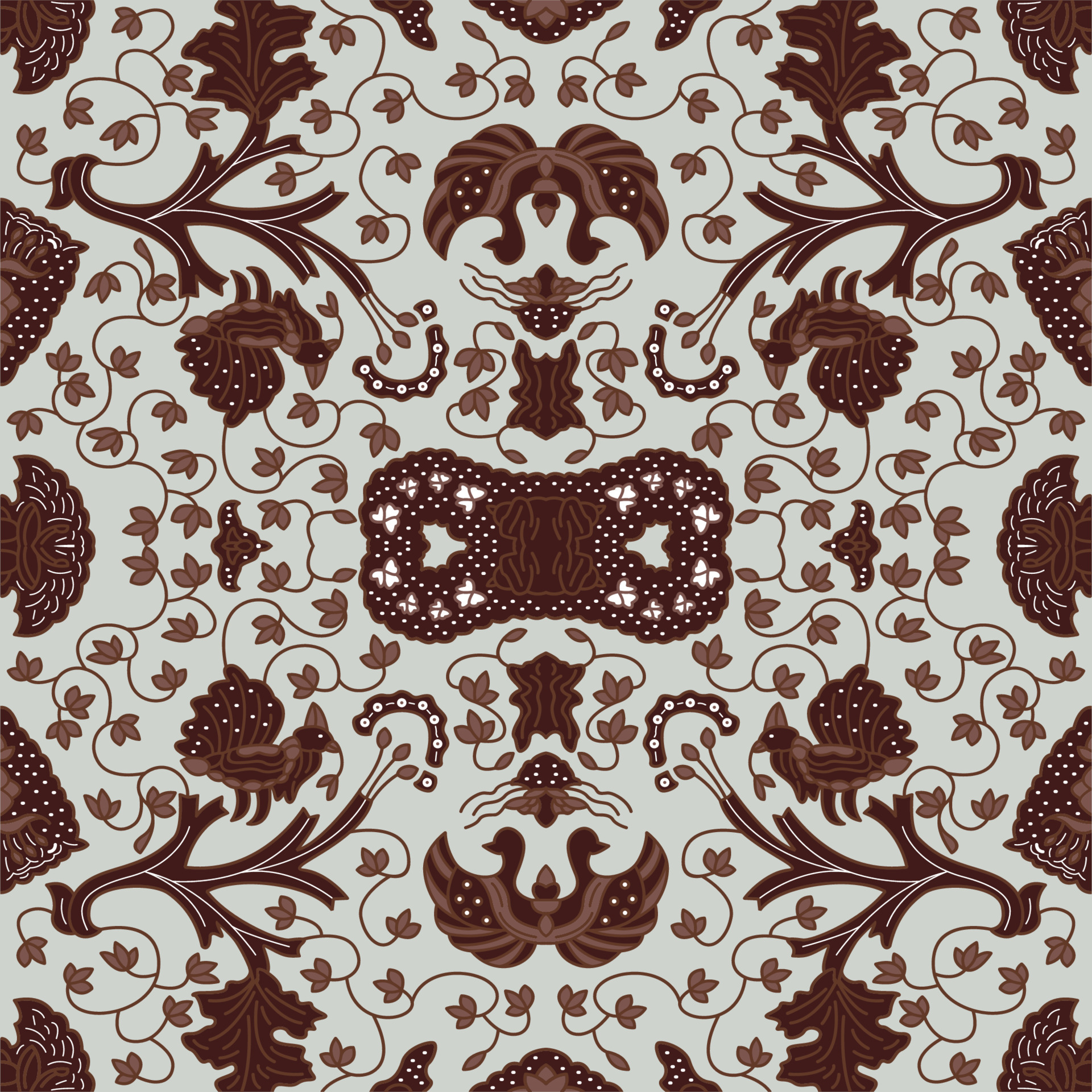 Javanese Pattern. Indonesian Batik ethnic pattern design for background ...