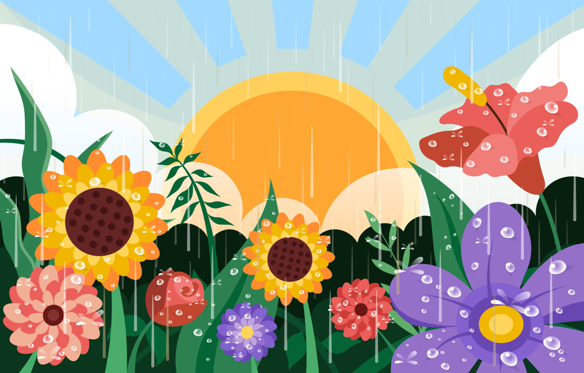 Fresh of Spring Flower 5487545 Vector Art at Vecteezy