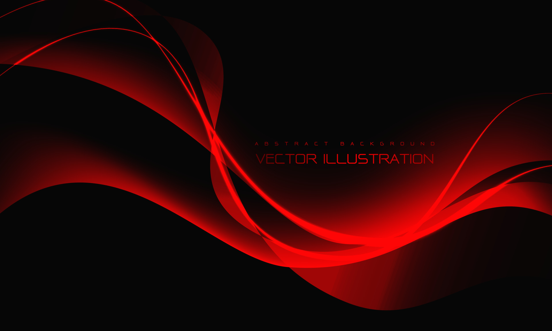 Abstract Red Wave Curve On Black Design Modern Luxury Futuristic Background Vector 5490217