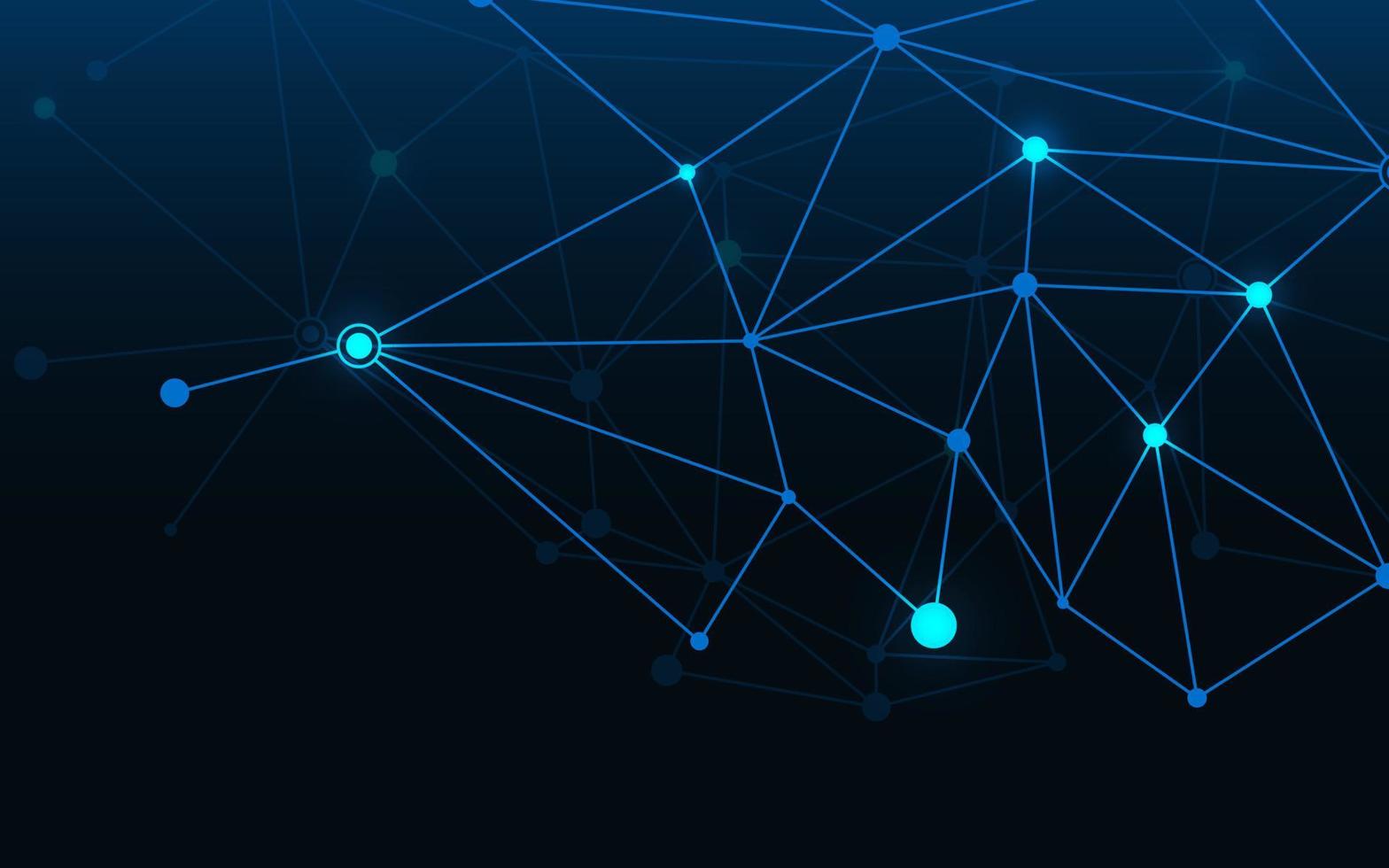 Blue line node connection network concept. Abstract data structure. Molecular science pattern ...