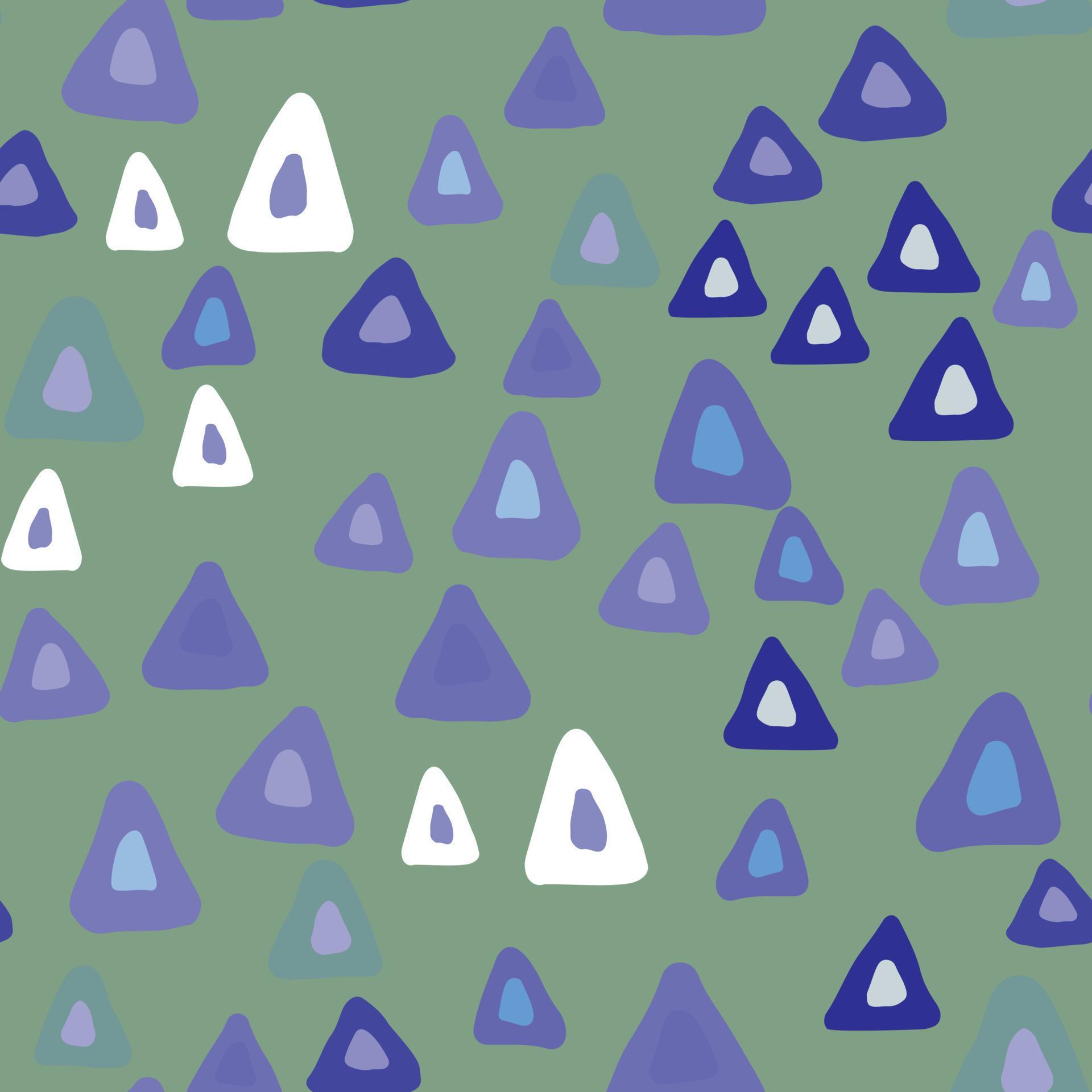 Hand drawn simple triangle seamless pattern on white background ...