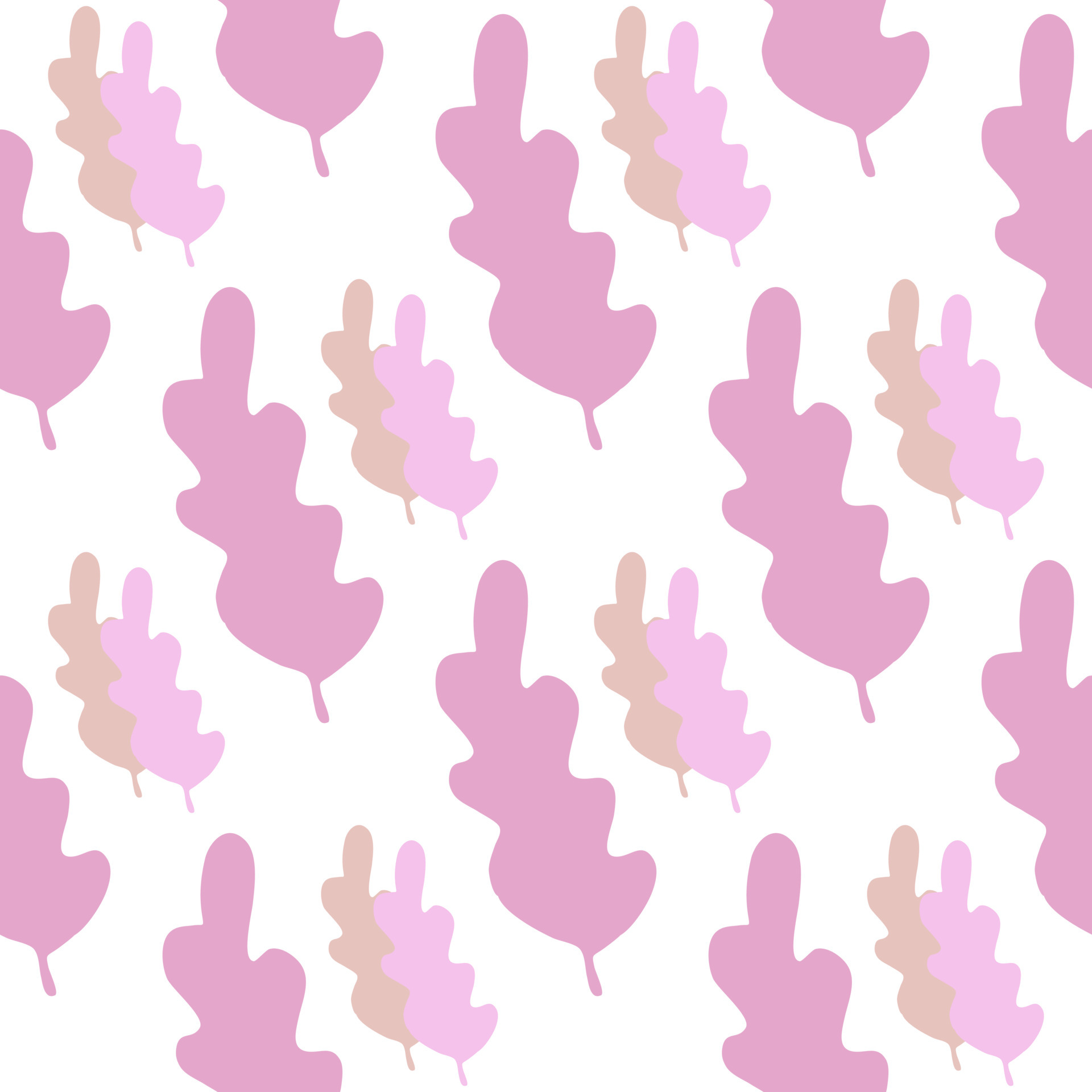 Pink leaves seamless pattern in pastel colors. Leaf branch backdrop ...