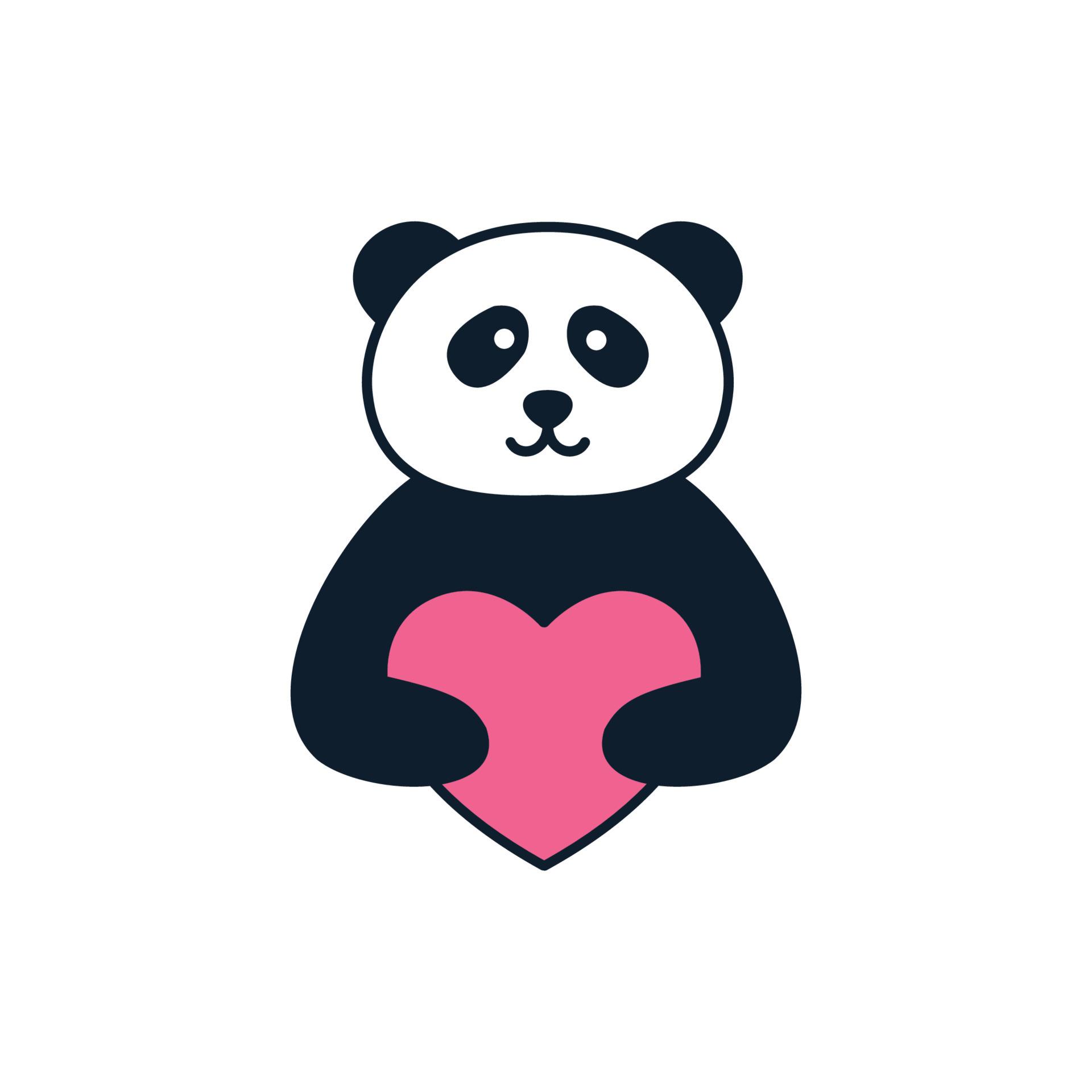 Panda Bear Hug Cartoon